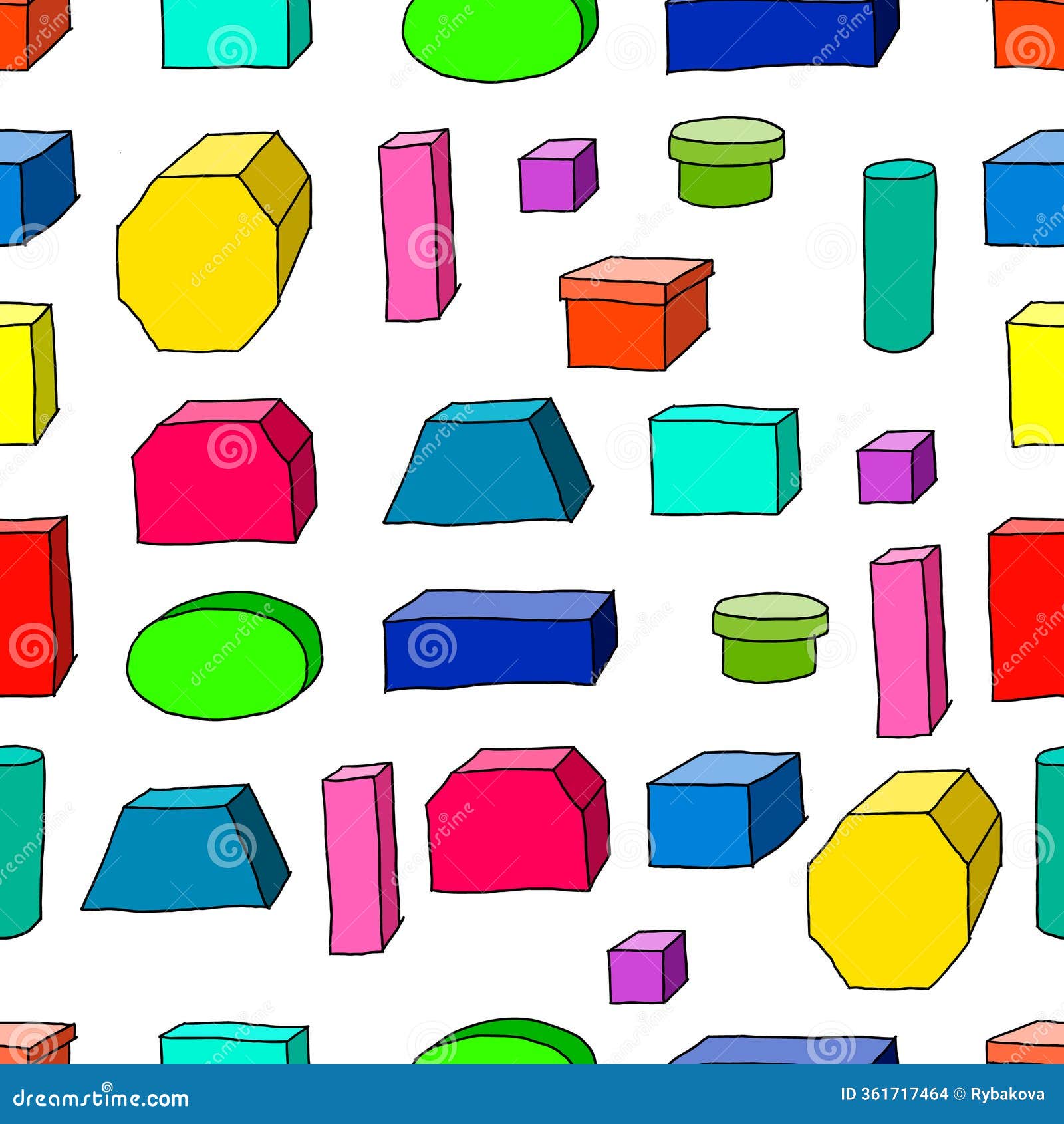 Seamless Pattern with Package Box Stock Illustration - Illustration of ...