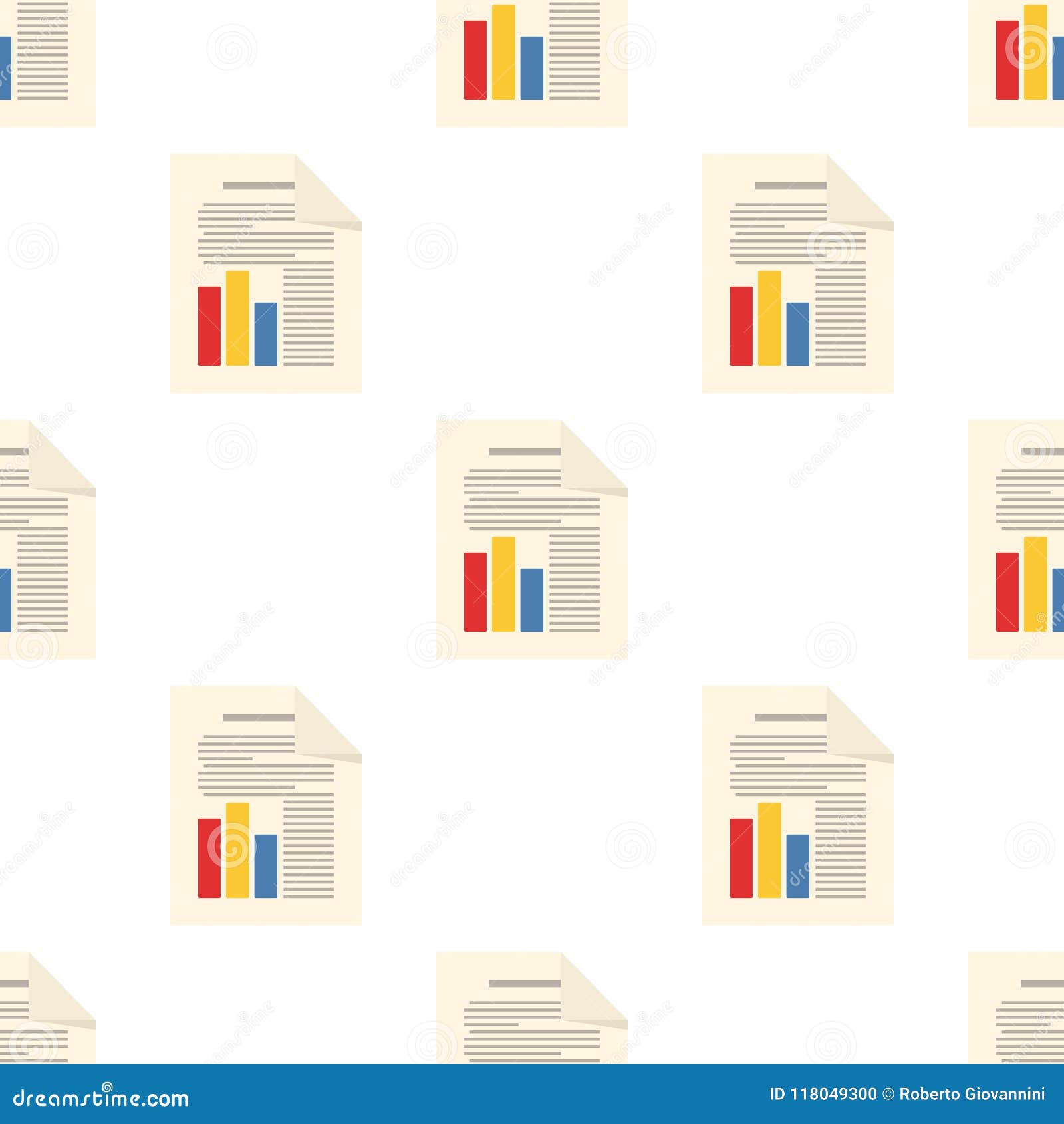 Page Sheet with Columns Graph Seamless Stock Vector - Illustration of ...