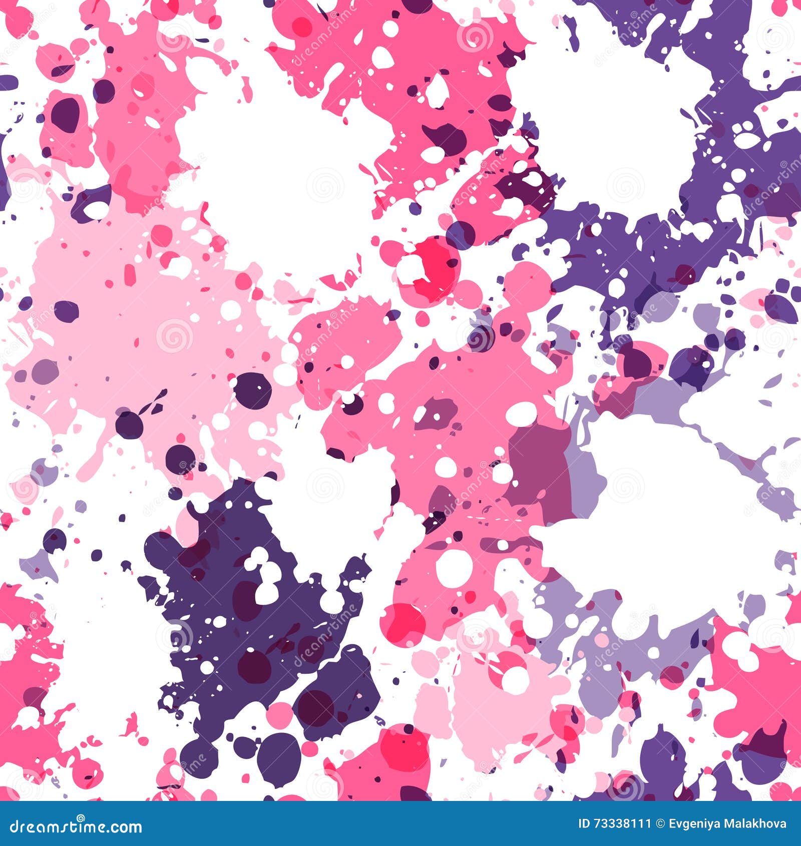 Seamless Pattern with Paint Blobs Stock Vector - Illustration of white, color: 73338111