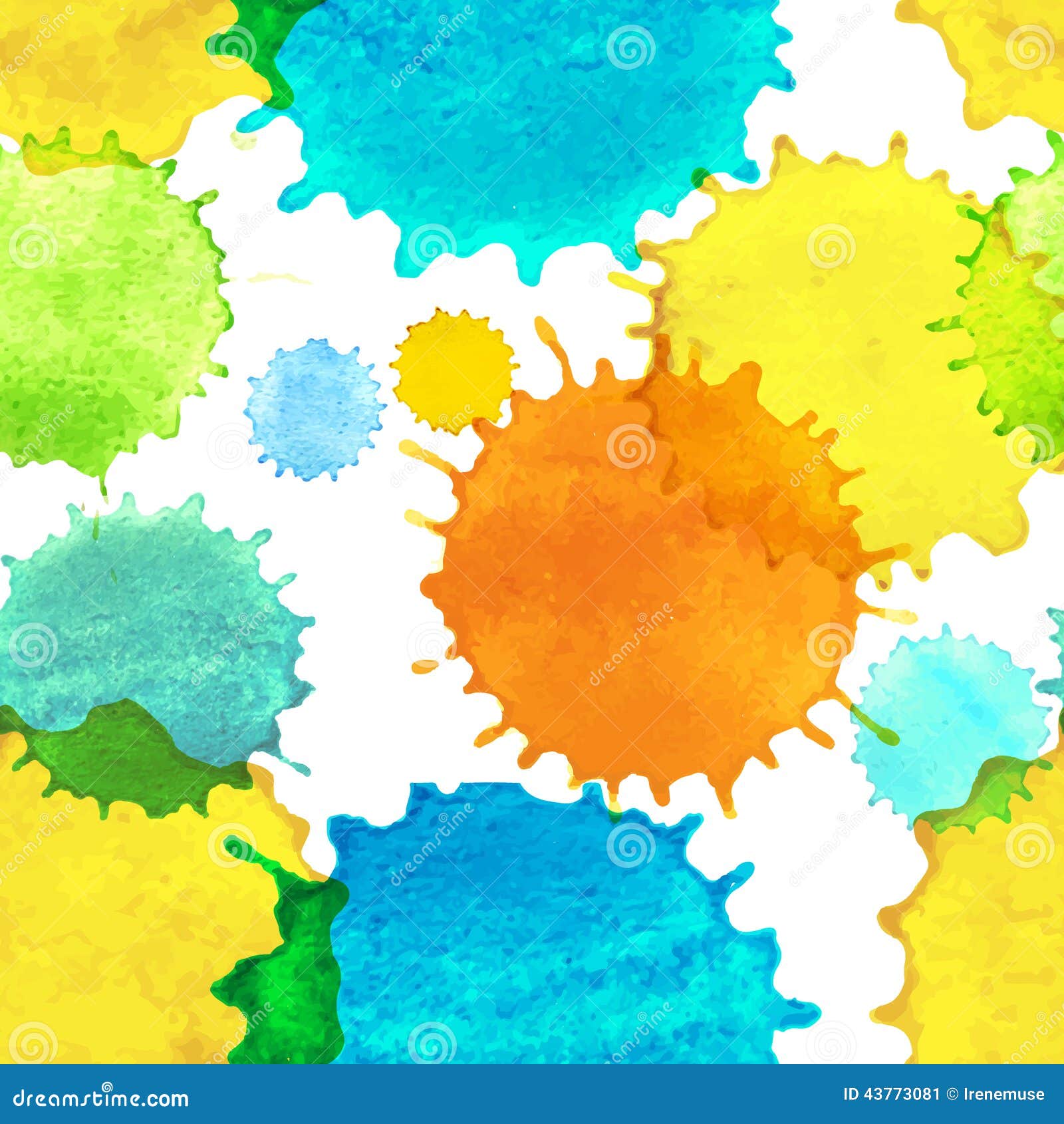 Seamless Pattern with Paint Splash Drops Stock Vector - Illustration of ...