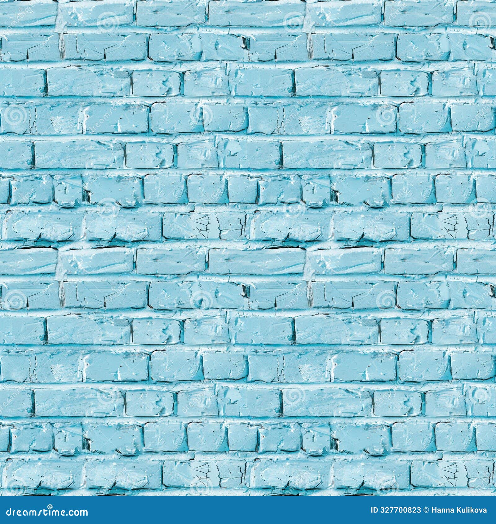 Seamless Pattern with Painted Light Blue Brick Wall Texture. Stock ...
