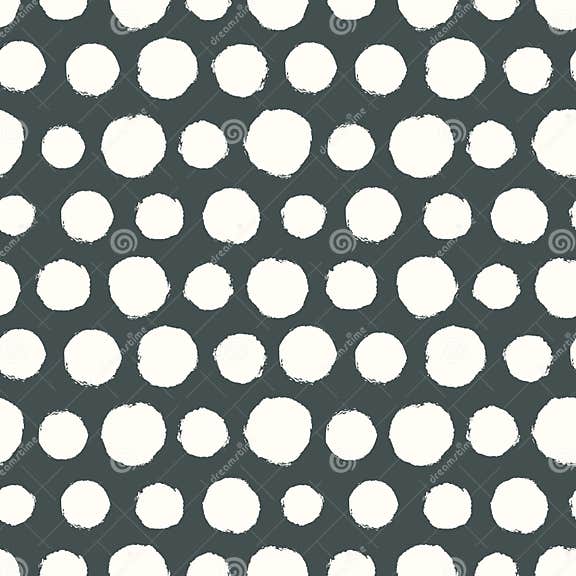 Seamless Pattern with Painted Polka Dot Texture Stock Vector ...