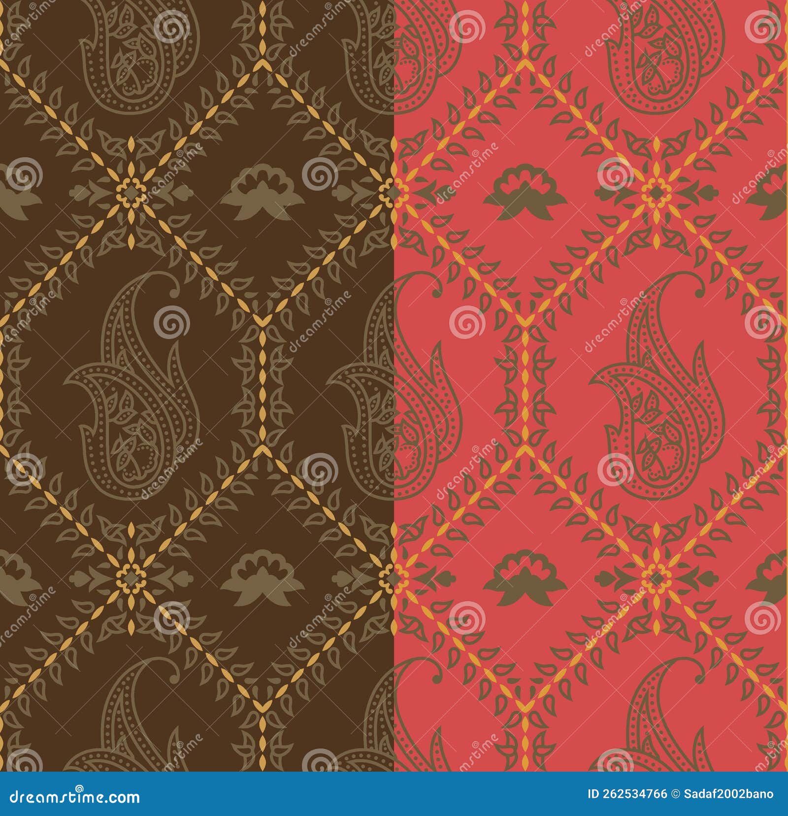 Seamless Pattern, Paisley Style. Hand-drawn Seamless Pattern Design ...