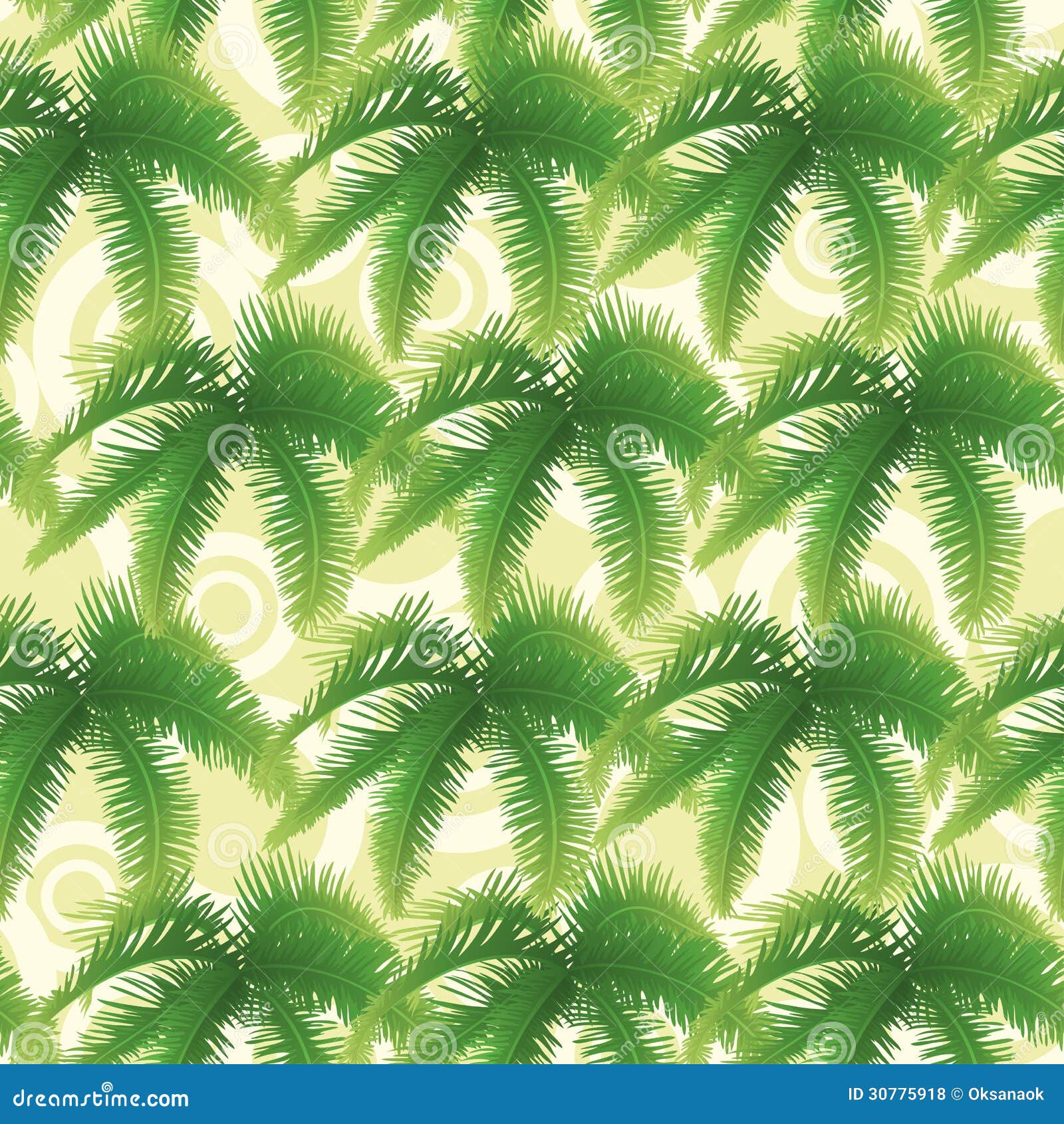 Seamless Pattern, Palm Leaves Stock Vector - Illustration of background ...