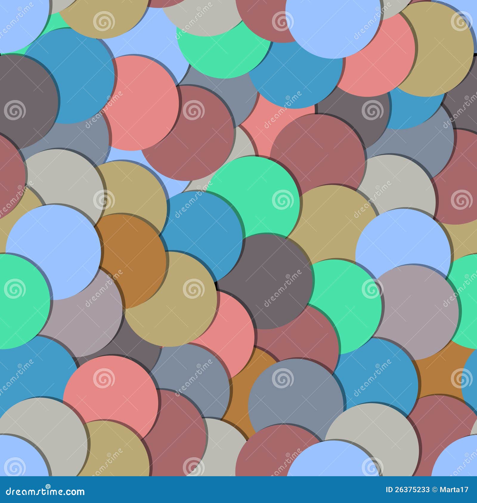 Seamless Pattern with Paper Circles Stock Vector - Illustration of ...