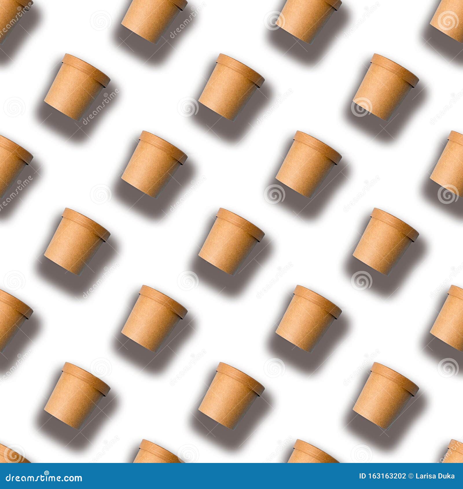 Seamless Pattern with Paper Cup for Coffee Stock Photo - Image of ...