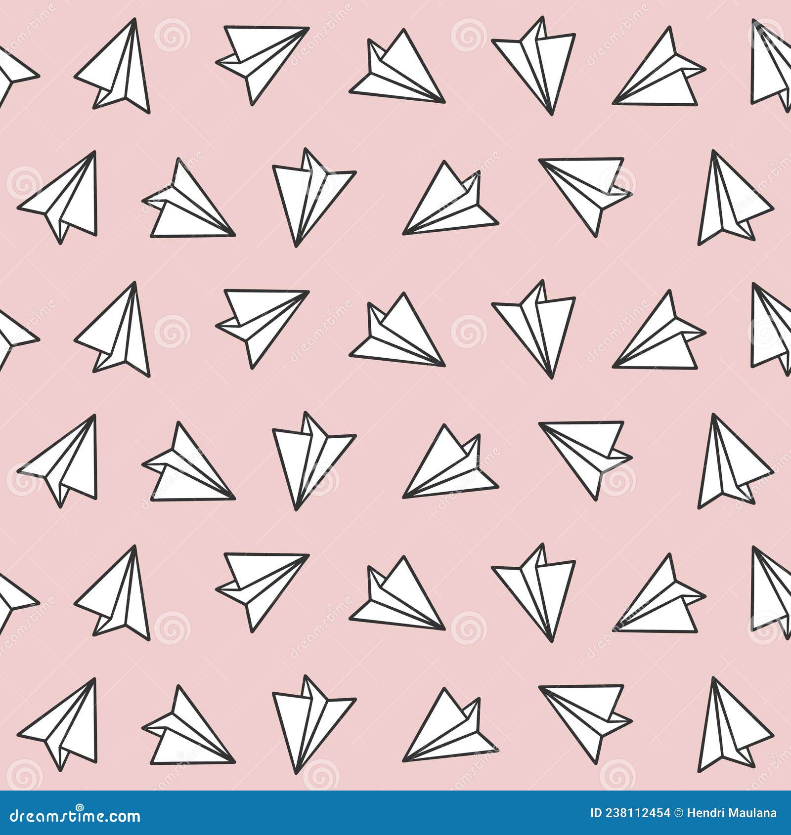 Seamless Pattern with Paper Plane Background Stock Vector ...