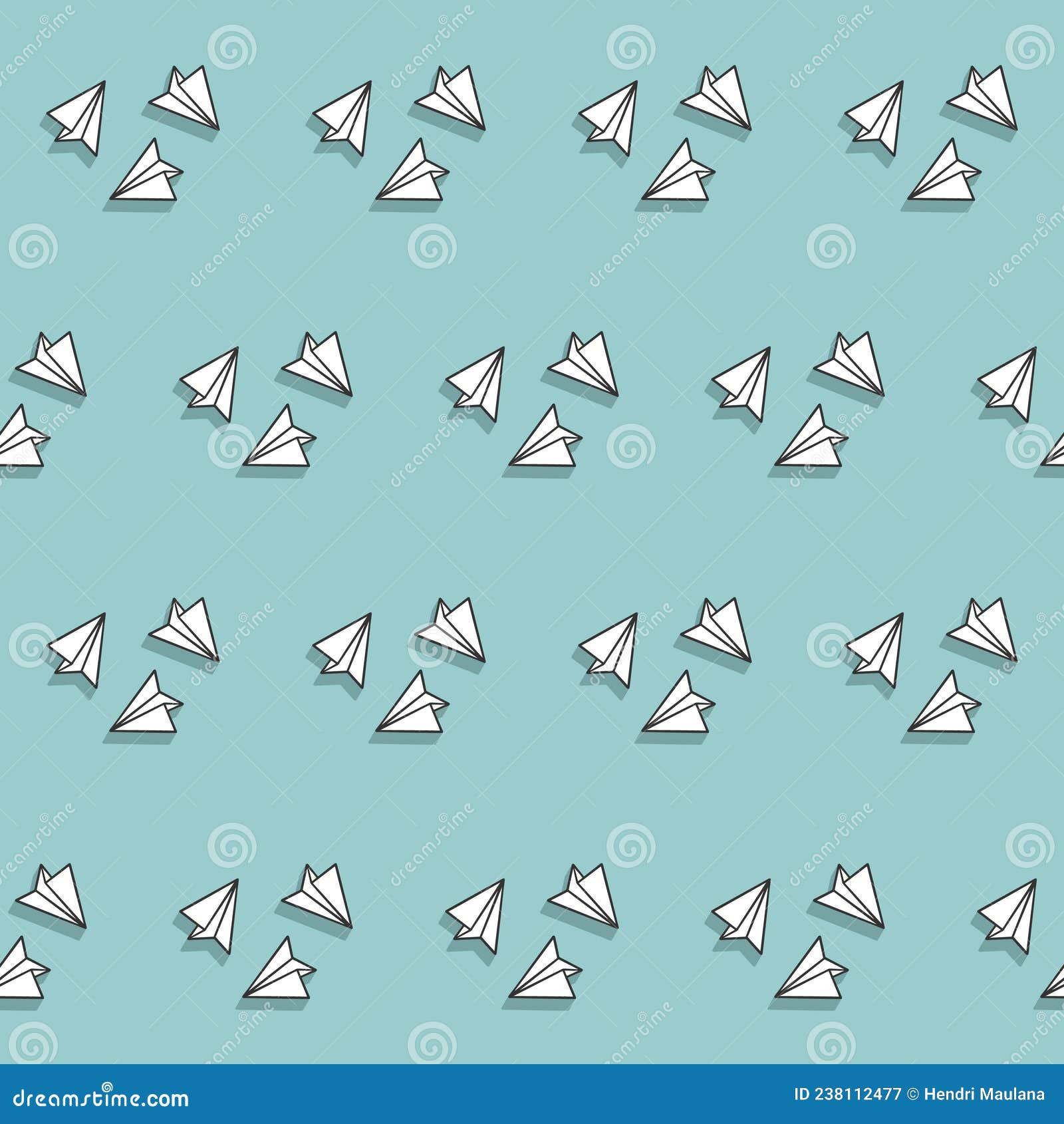 Seamless Pattern with Paper Plane Background Stock Vector ...