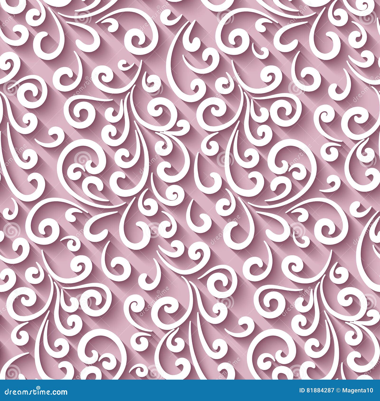 Seamless Pattern with Paper Swirls Stock Vector - Illustration of ...