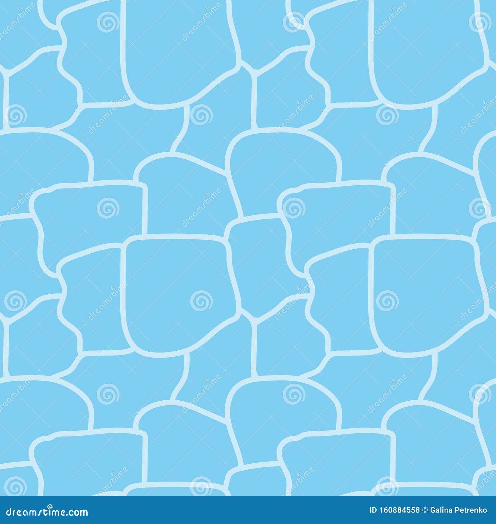 Seamless Pattern in Pastel Blue Colors Vector Illustration for Fabric ...