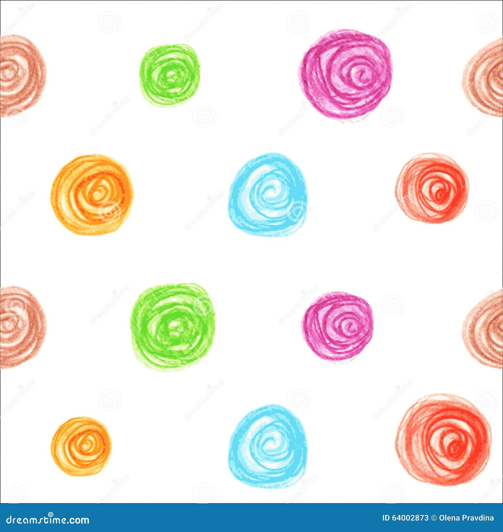 Seamless Pattern of Pastel Dots Stock Vector - Illustration of shape ...