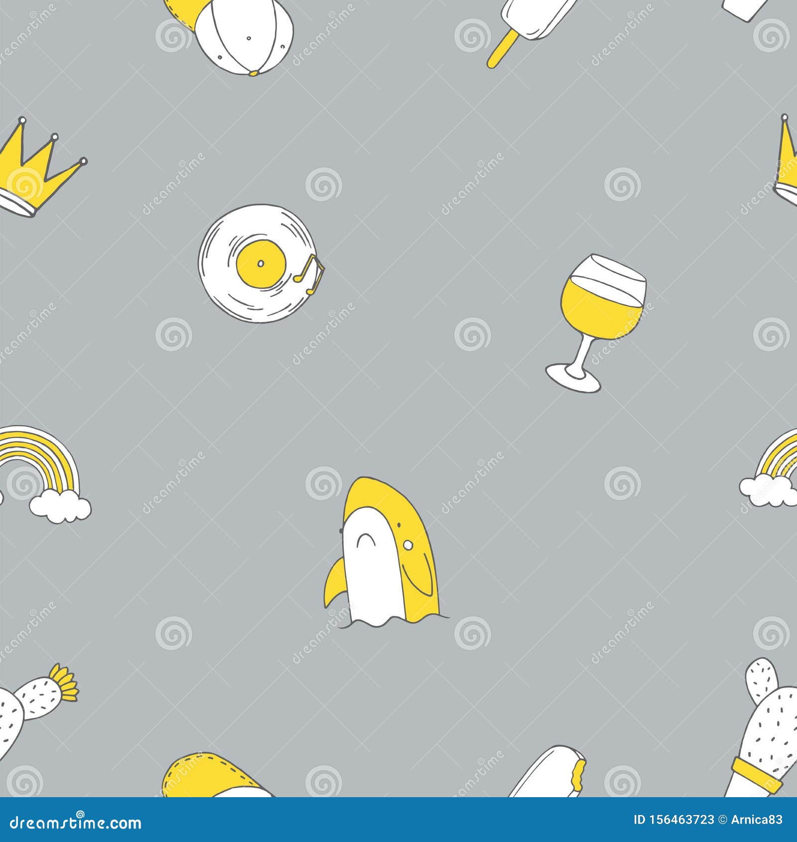 Seamless Pattern with Patch Doodles Stock Vector - Illustration of ...