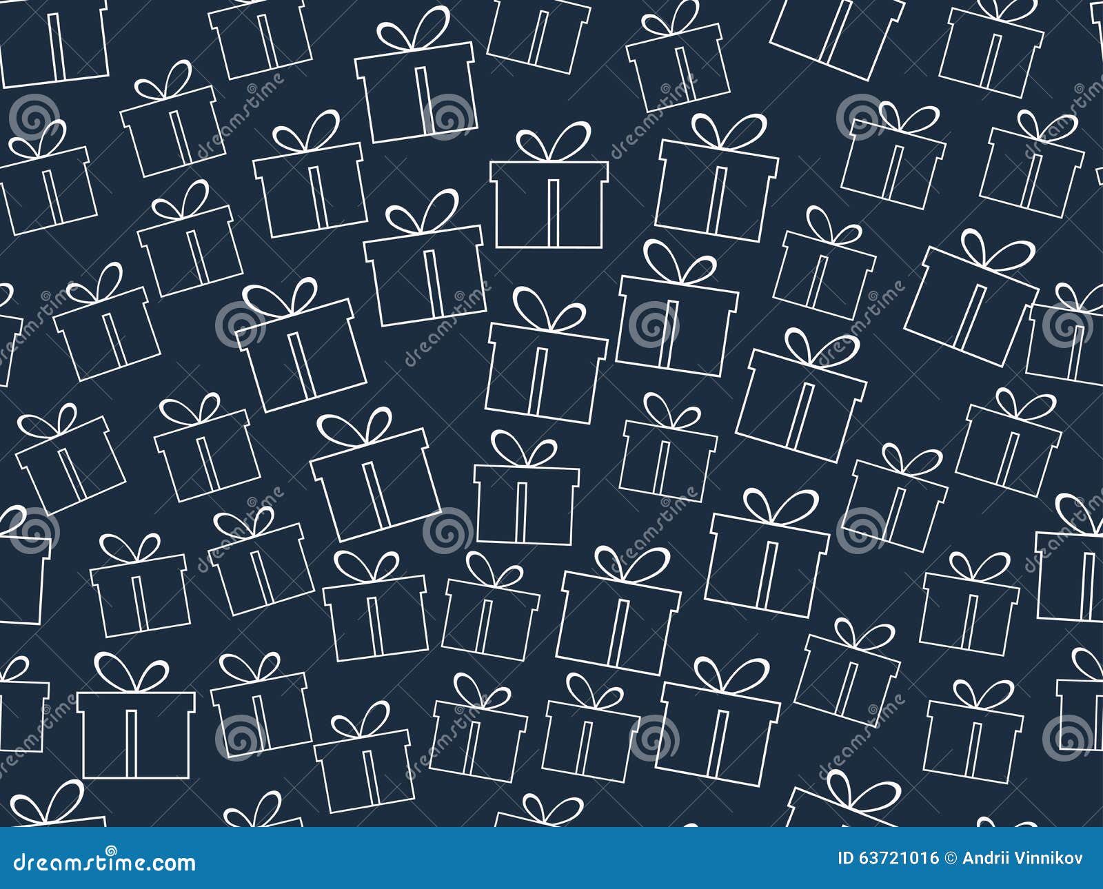 Seamless Pattern. the Pattern of Gift Boxes. Stock Vector ...