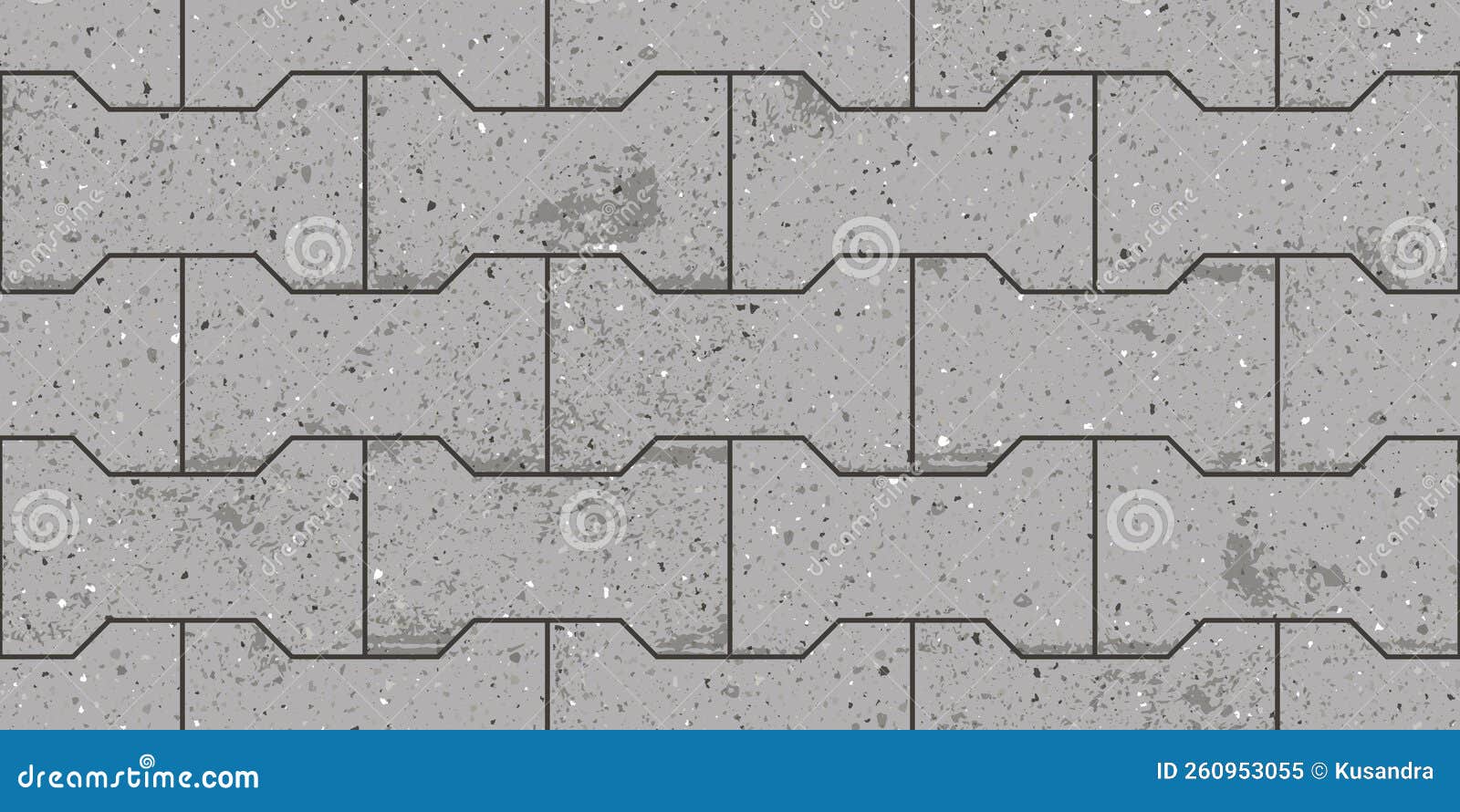 Seamless Pattern of Pavement with Dumble Interlocking Textured Concrete ...