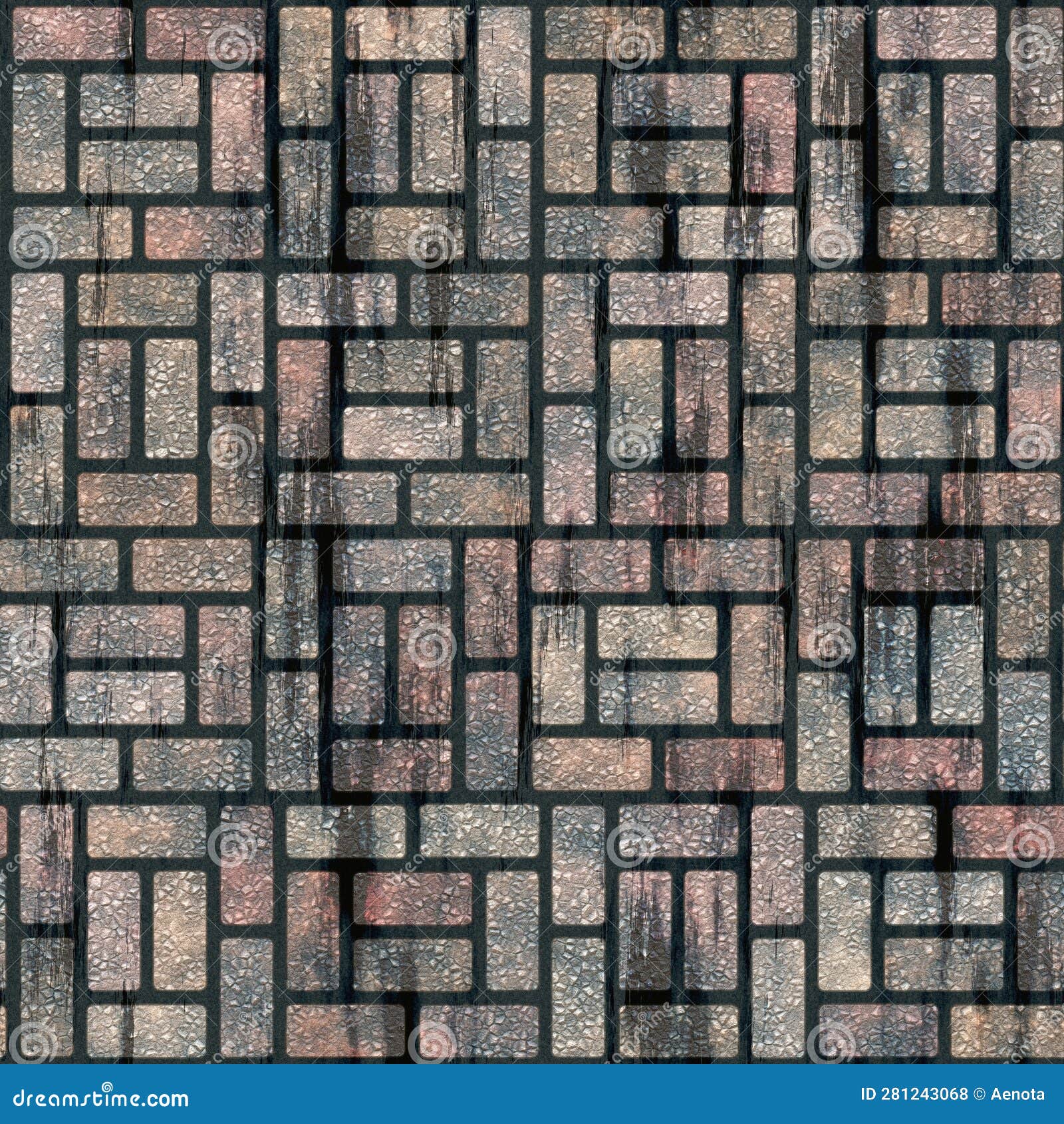 Seamless Pattern of Pavement Stock Illustration - Illustration of ...