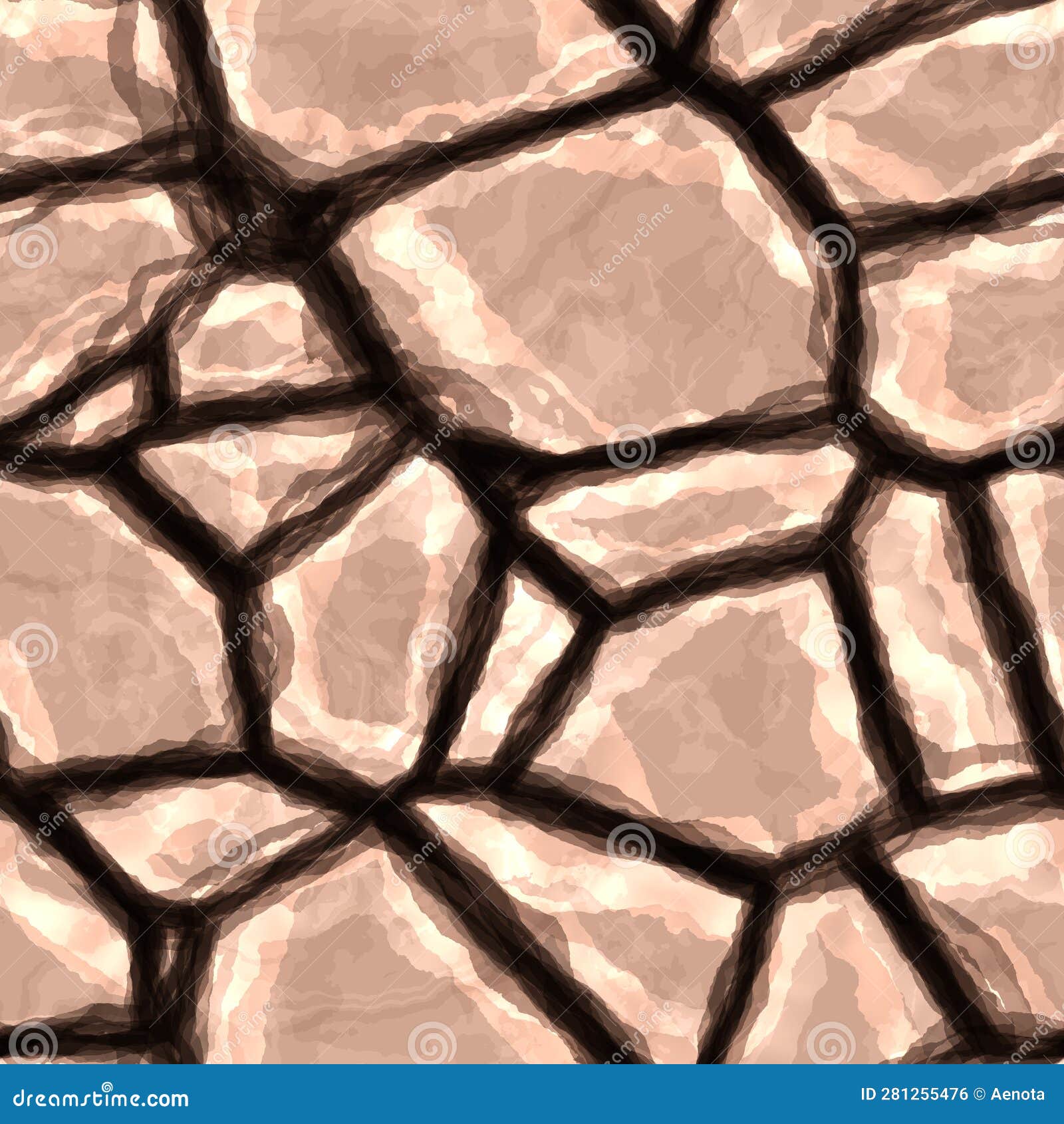 Seamless Pattern of Pavement Stock Illustration - Illustration of brick ...