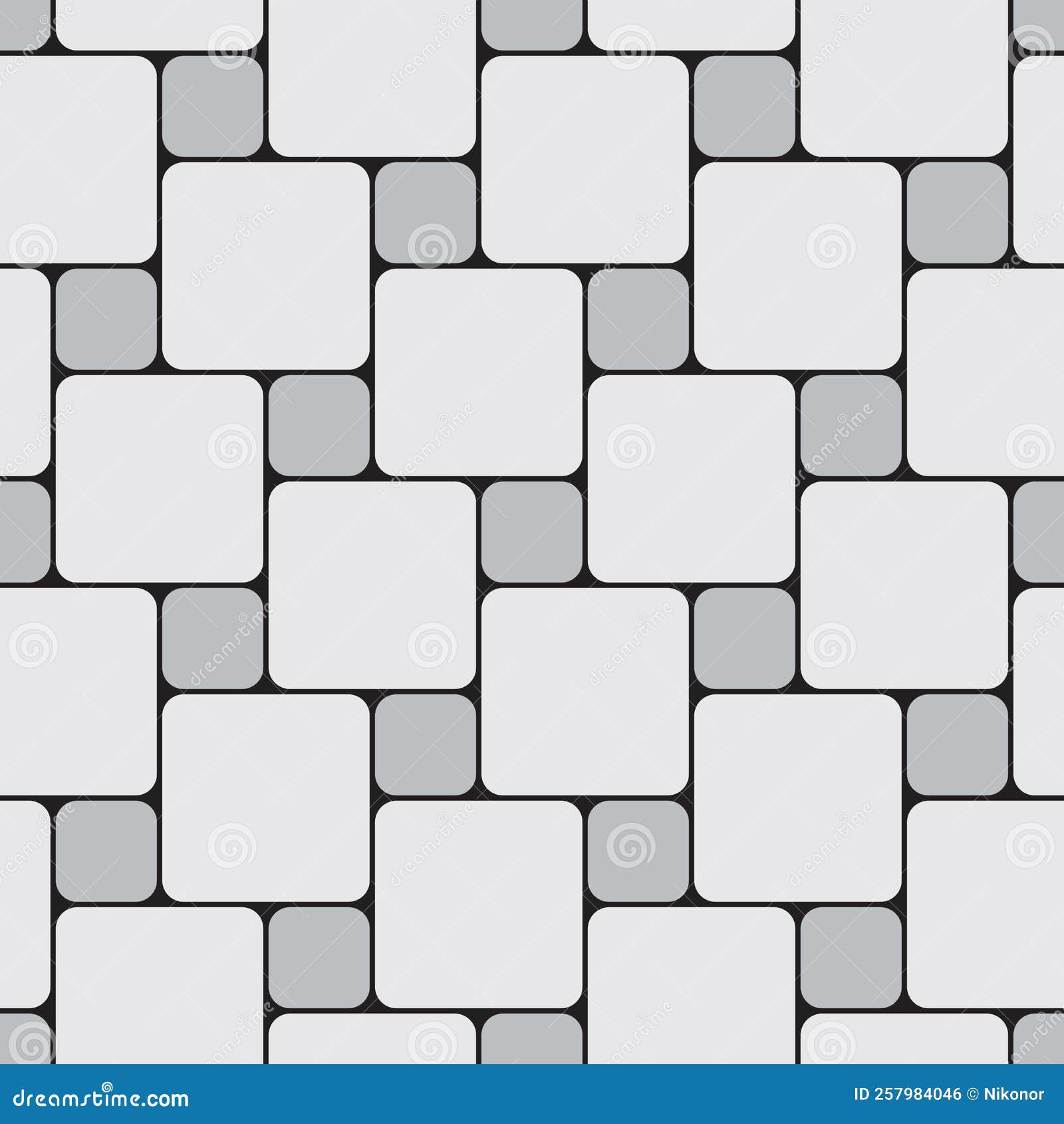 Seamless Pattern of Paving Slabs in the Form of Rounded Squares Stock ...