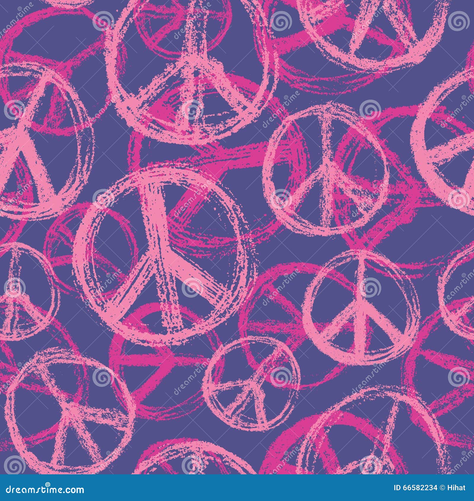 Seamless Pattern from Peace Sign. Stock Illustration - Illustration of ...