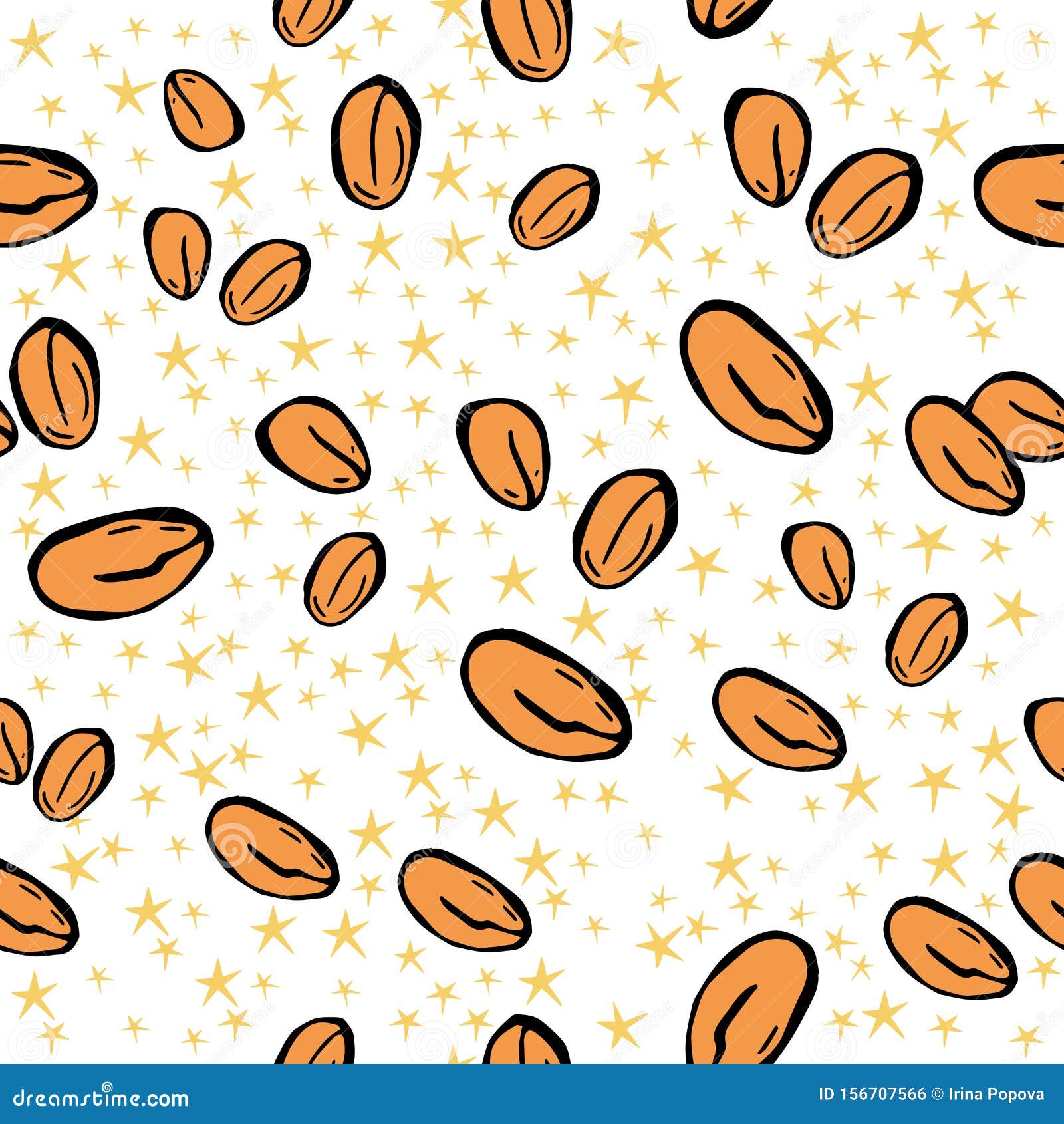 Peanuts Vector Illustration. Hand Drawn Print. Icon Design ...