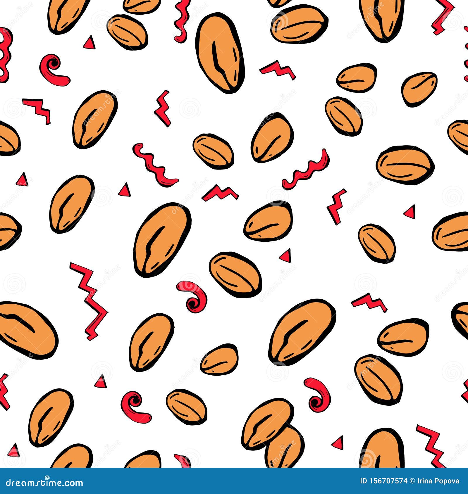 Peanuts Vector Icon Isolated On White Background. Outline, Thin Line ...