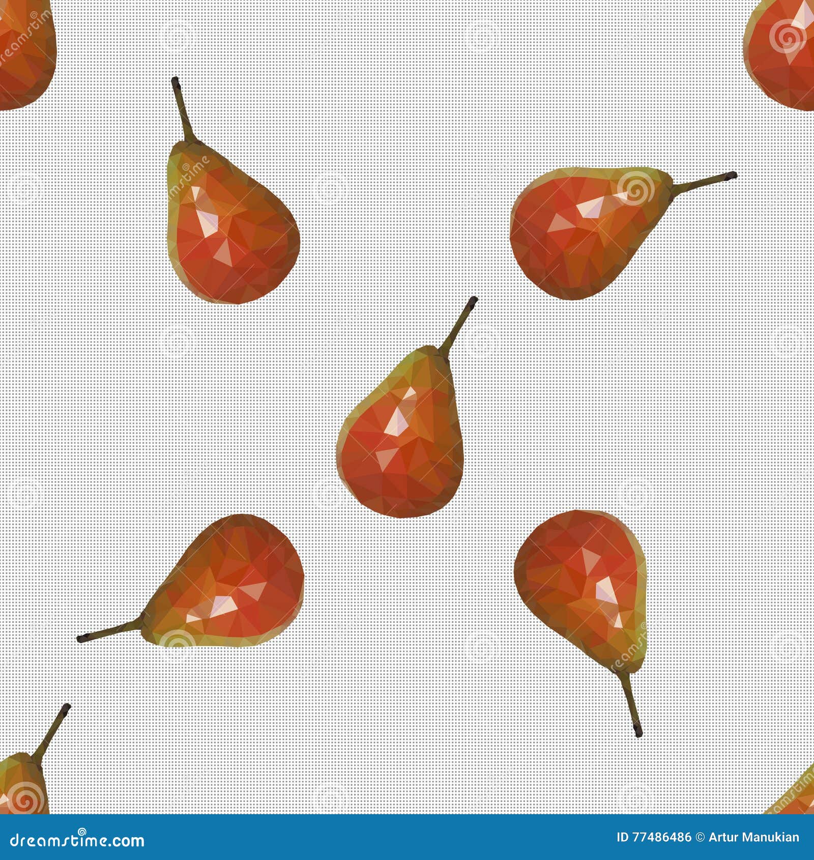 Seamless Pattern with Pears Stock Illustration - Illustration of ...