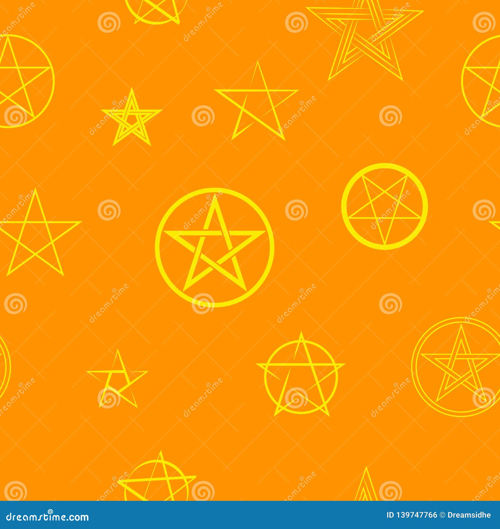 Seamless Pattern with Pentagrams Stock Vector - Illustration of sign ...