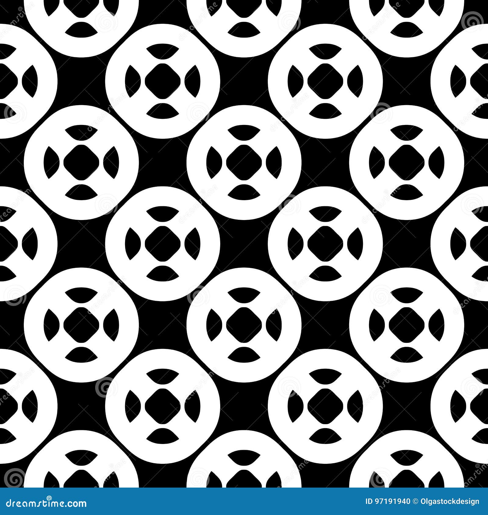 Seamless Pattern with Perforated Circles Stock Vector - Illustration of ...