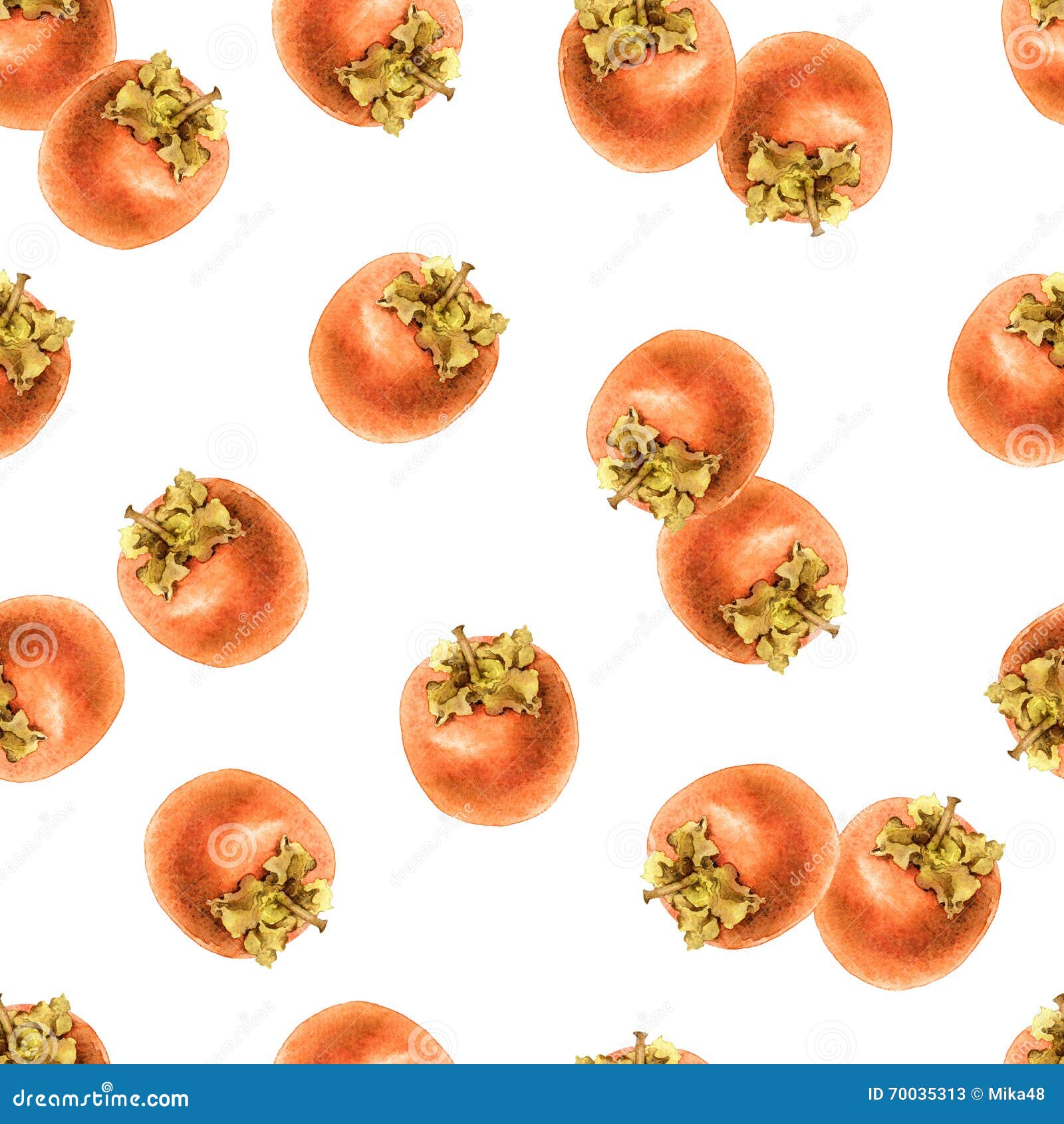 Seamless Pattern with Persimmon Stock Image - Image of fruit, artwork ...