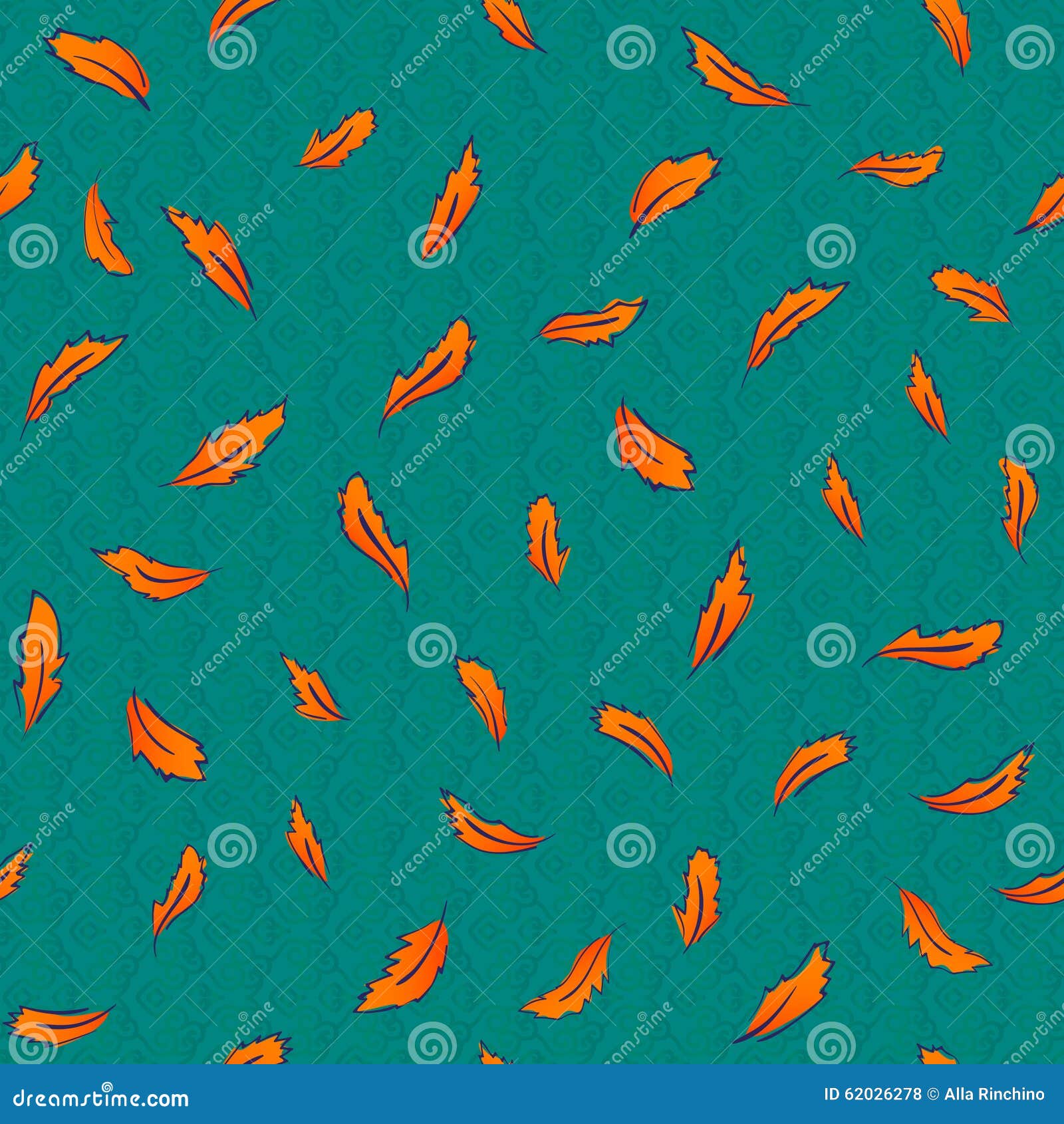 Seamless Pattern with Phoenix Stock Vector - Illustration of carpet ...