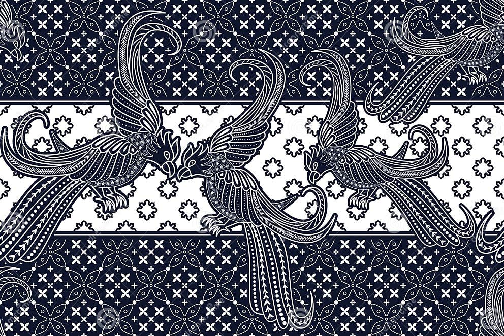 Seamless Pattern with Phoenix Vector Stock Vector - Illustration of ...