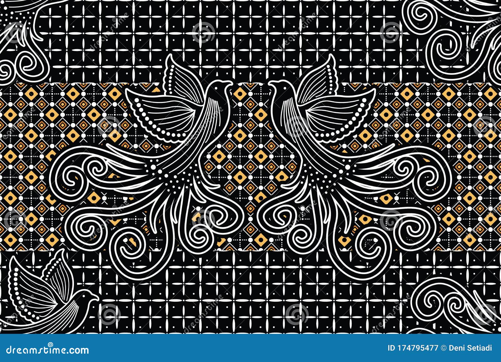 Seamless Pattern with Pigeon Vector Illustration Stock Vector ...