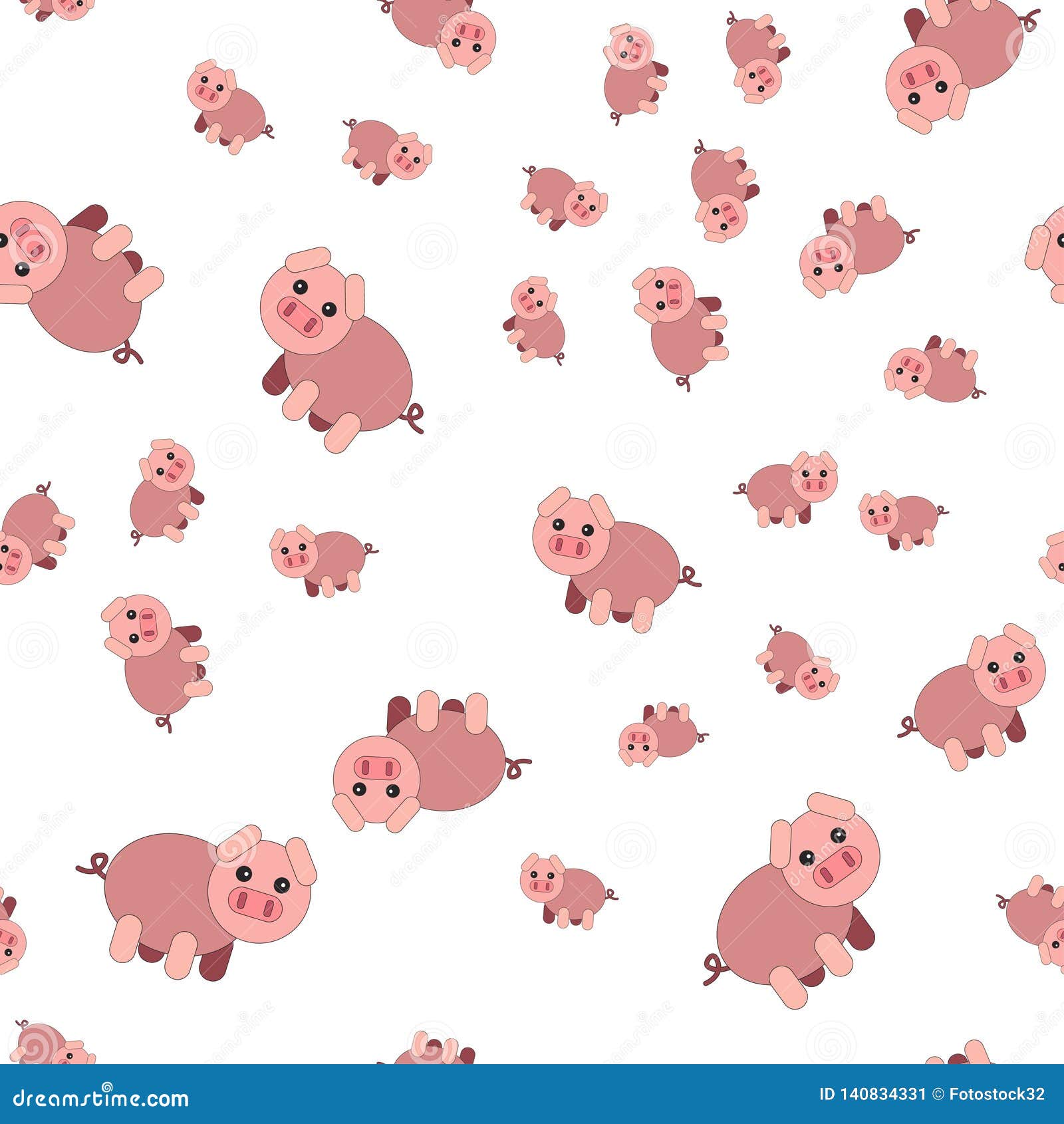 Seamless pattern from pigs stock illustration. Illustration of oriental ...