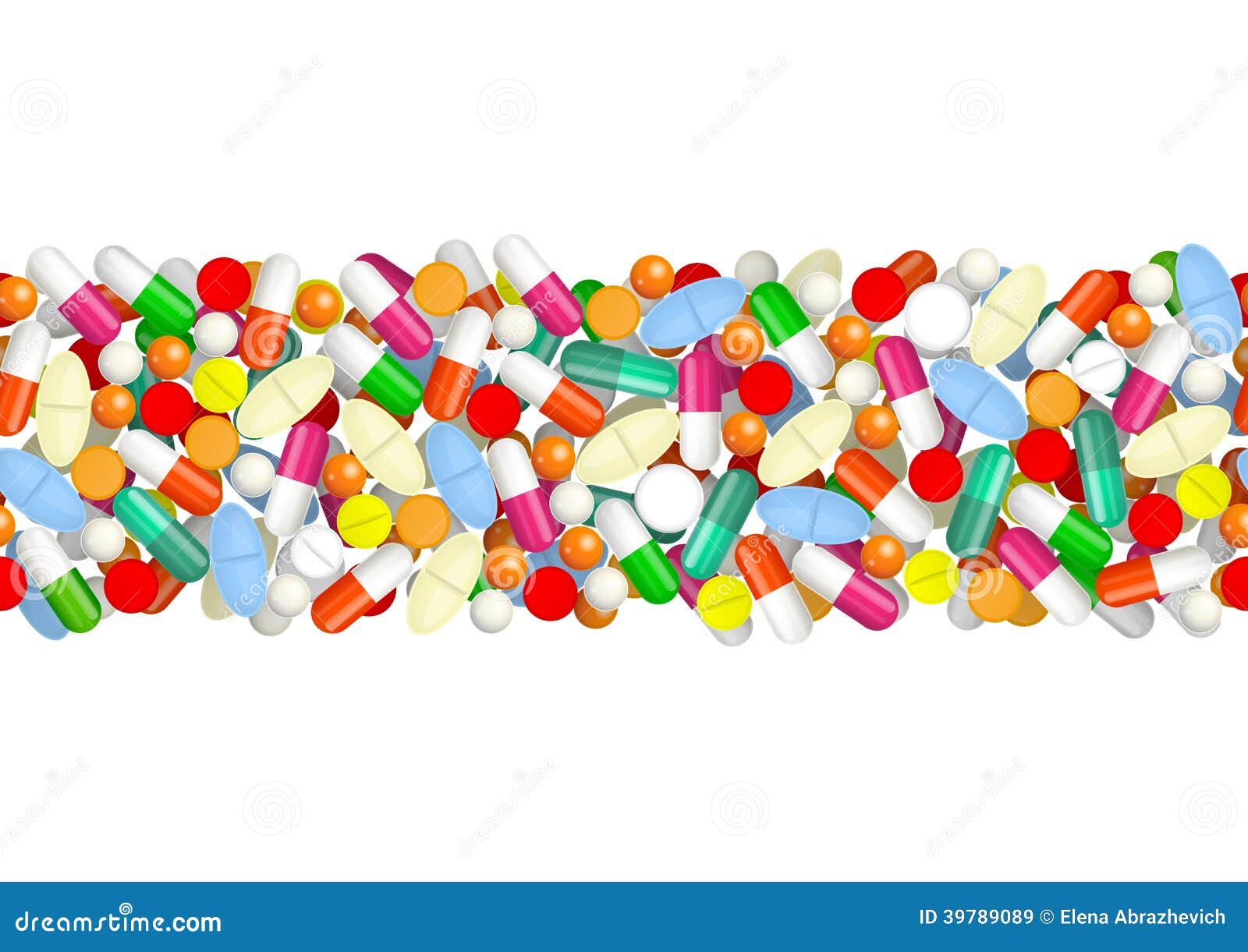 Seamless Pattern with Pills Stock Vector - Illustration of nutrition ...