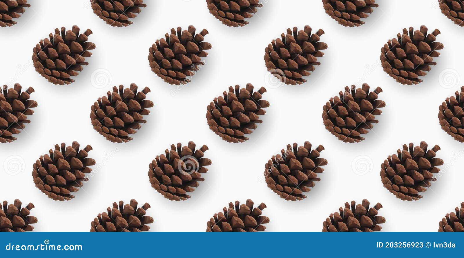 Seamless Pattern with Pine Cones. Objects Isolated on White. Packaging Design Template. Pine ...