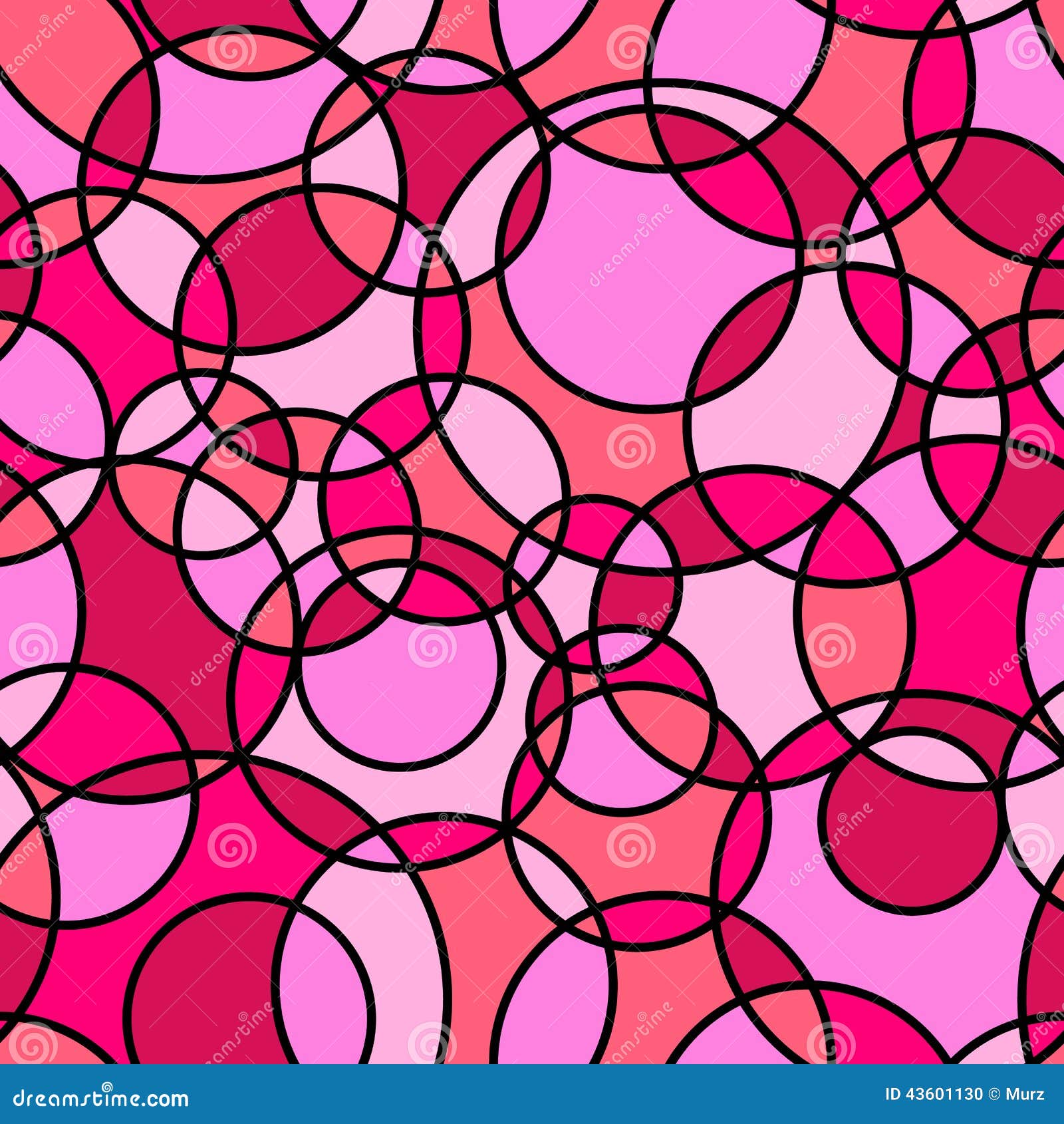 Seamless Pattern with Pink Circles Stock Vector - Illustration of ...