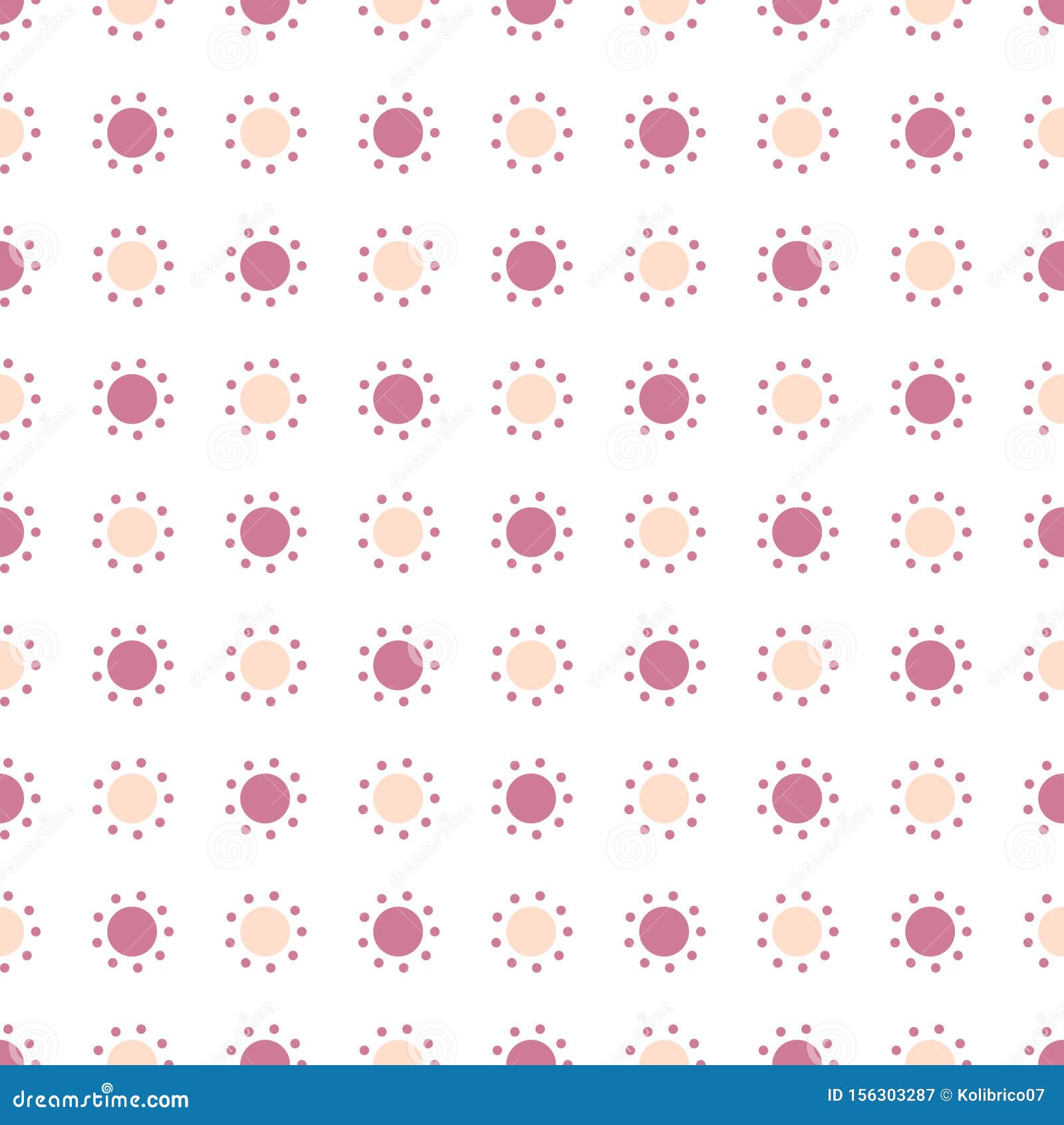 Seamless Pattern of Pink Circles Stock Vector - Illustration of color ...