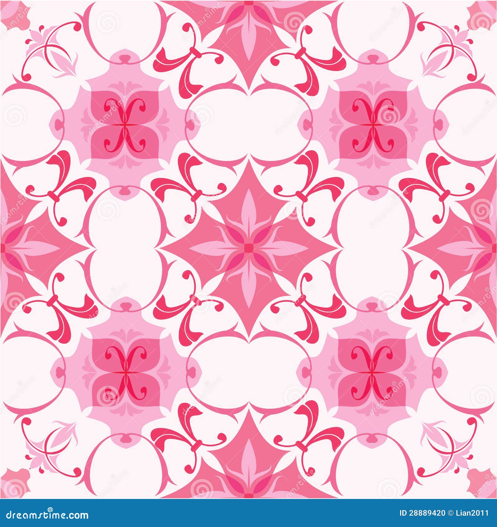 Seamless Pattern in Pink Colors Stock Vector - Illustration of luxury ...