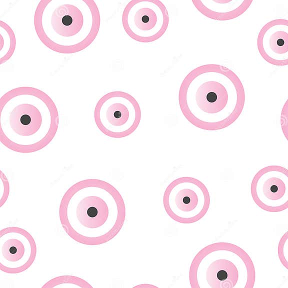 Seamless Pattern with Pink Evil Eye Vector Stock Vector - Illustration ...