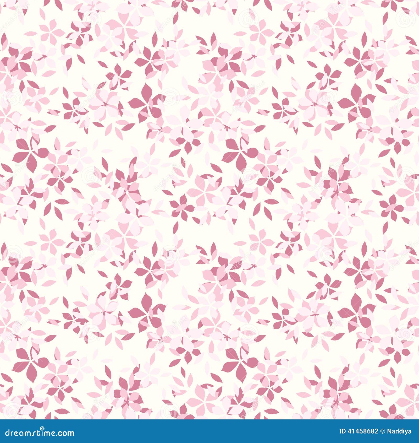 Seamless Pattern with Pink Flowers. Vector Illustration. Stock Vector ...