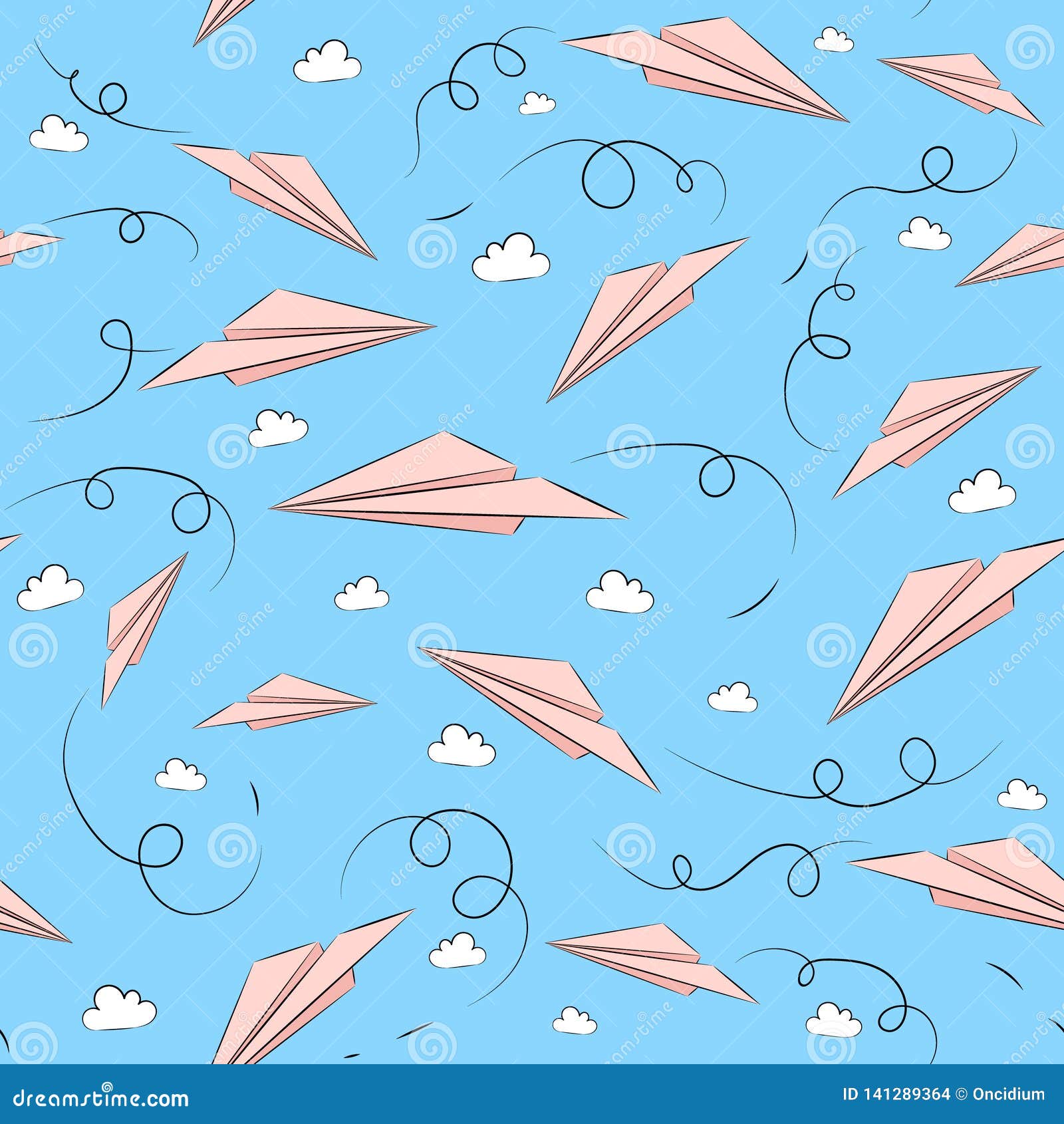 Paper Airplanes Flying Over Sky. Stop Motion Animation. Origami Paper ...