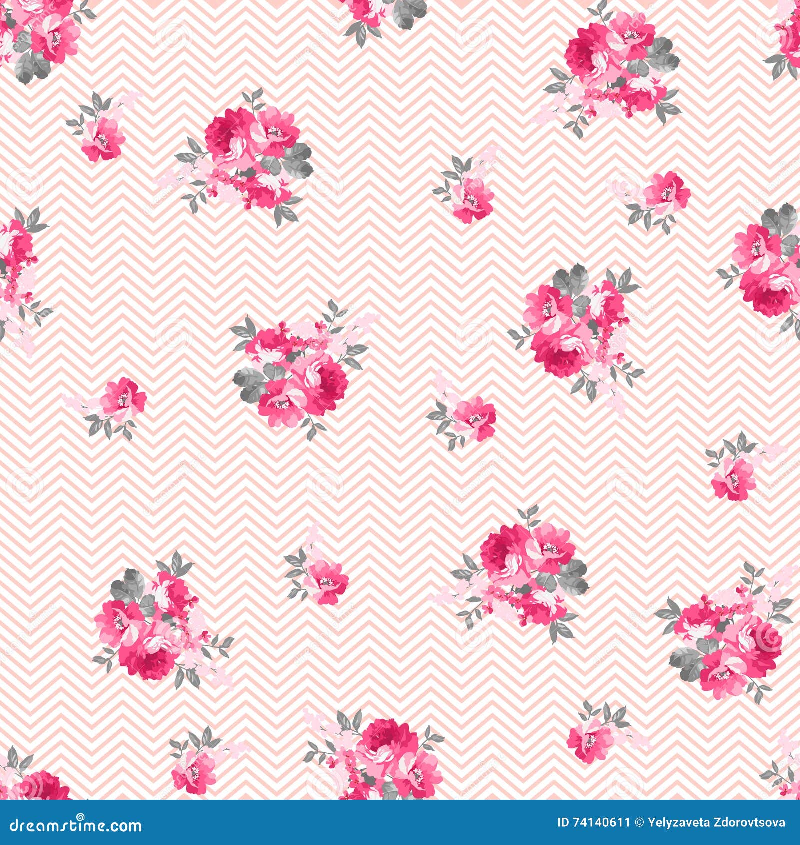 Seamless Pattern with Pink Roses Stock Vector - Illustration of summer ...