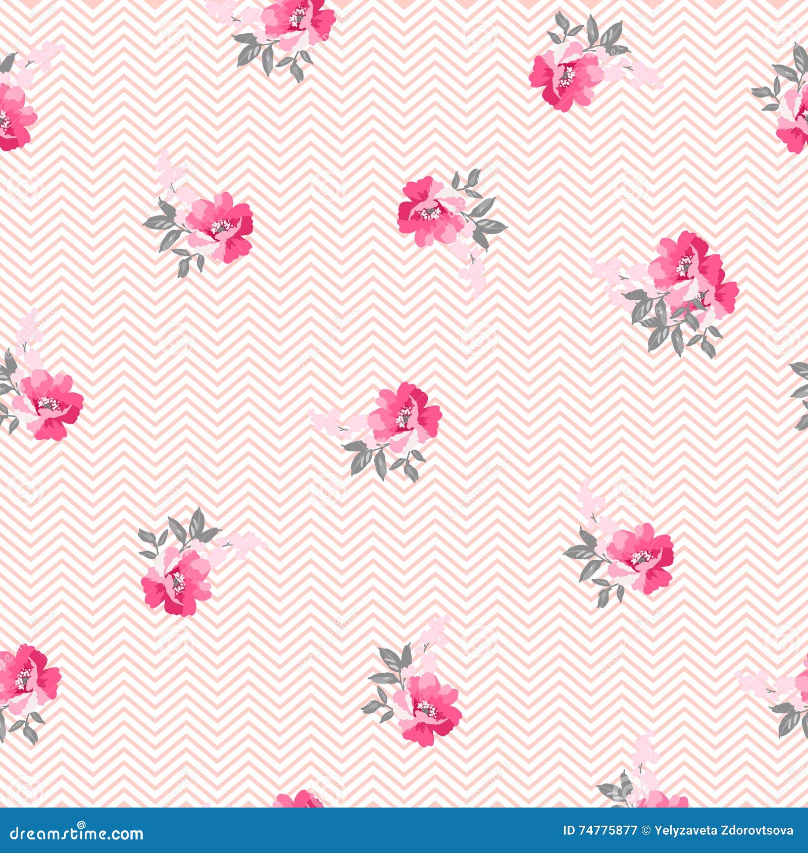 Seamless Pattern with Pink Roses Stock Vector - Illustration of ...