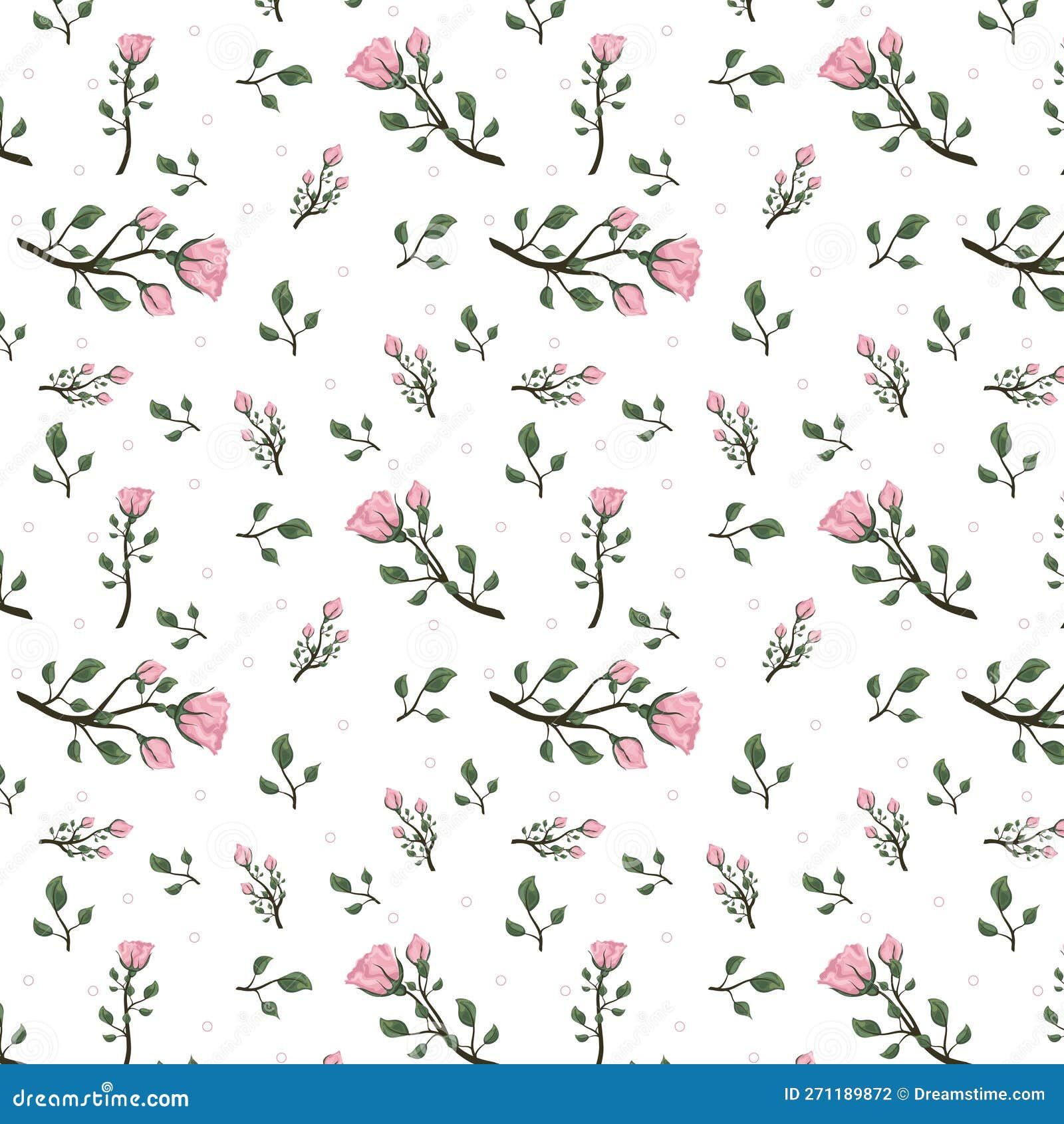 Seamless Pattern with Pink Roses on a Transparent Background. Stock ...