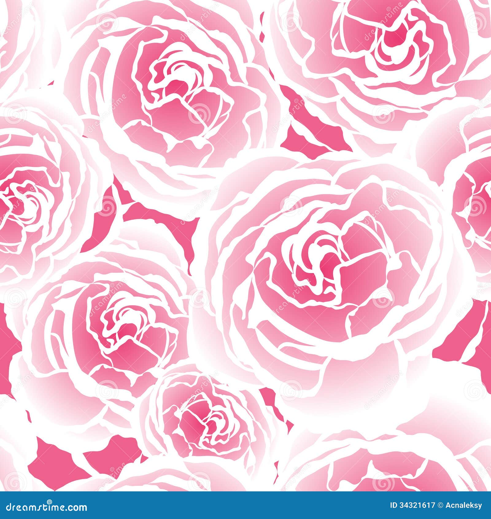 Seamless Pattern with Pink Roses Stock Vector - Illustration of maroon ...
