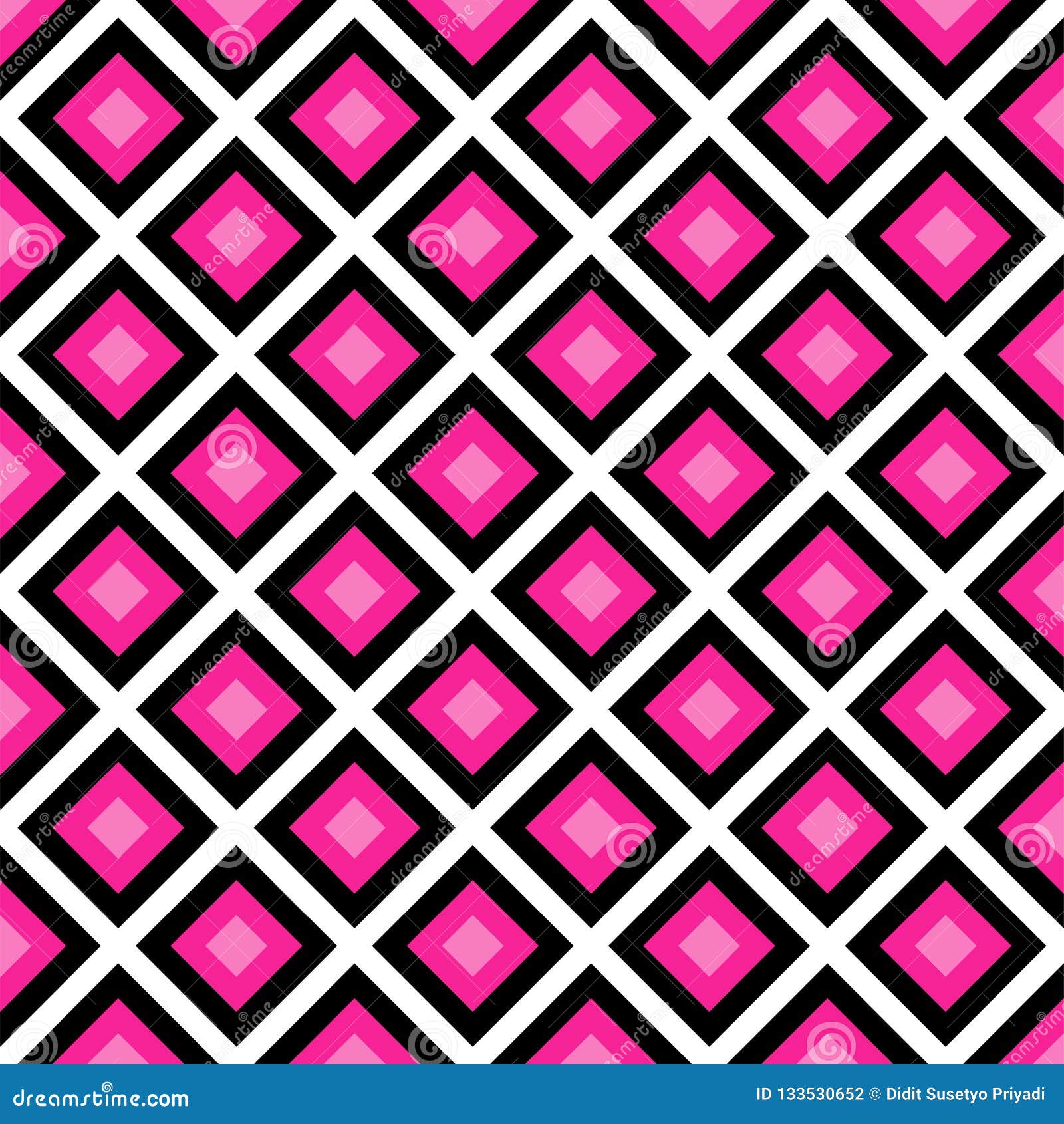 Seamless Pattern Pink Square, EPS 10 Stock Illustration - Illustration ...