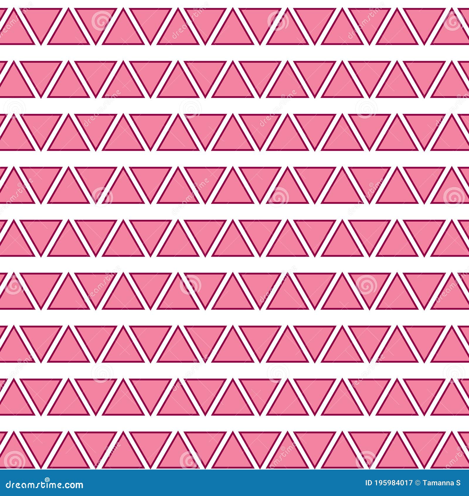 Seamless Pattern of Pink Triangles. Pink Triangles Isolated on White ...
