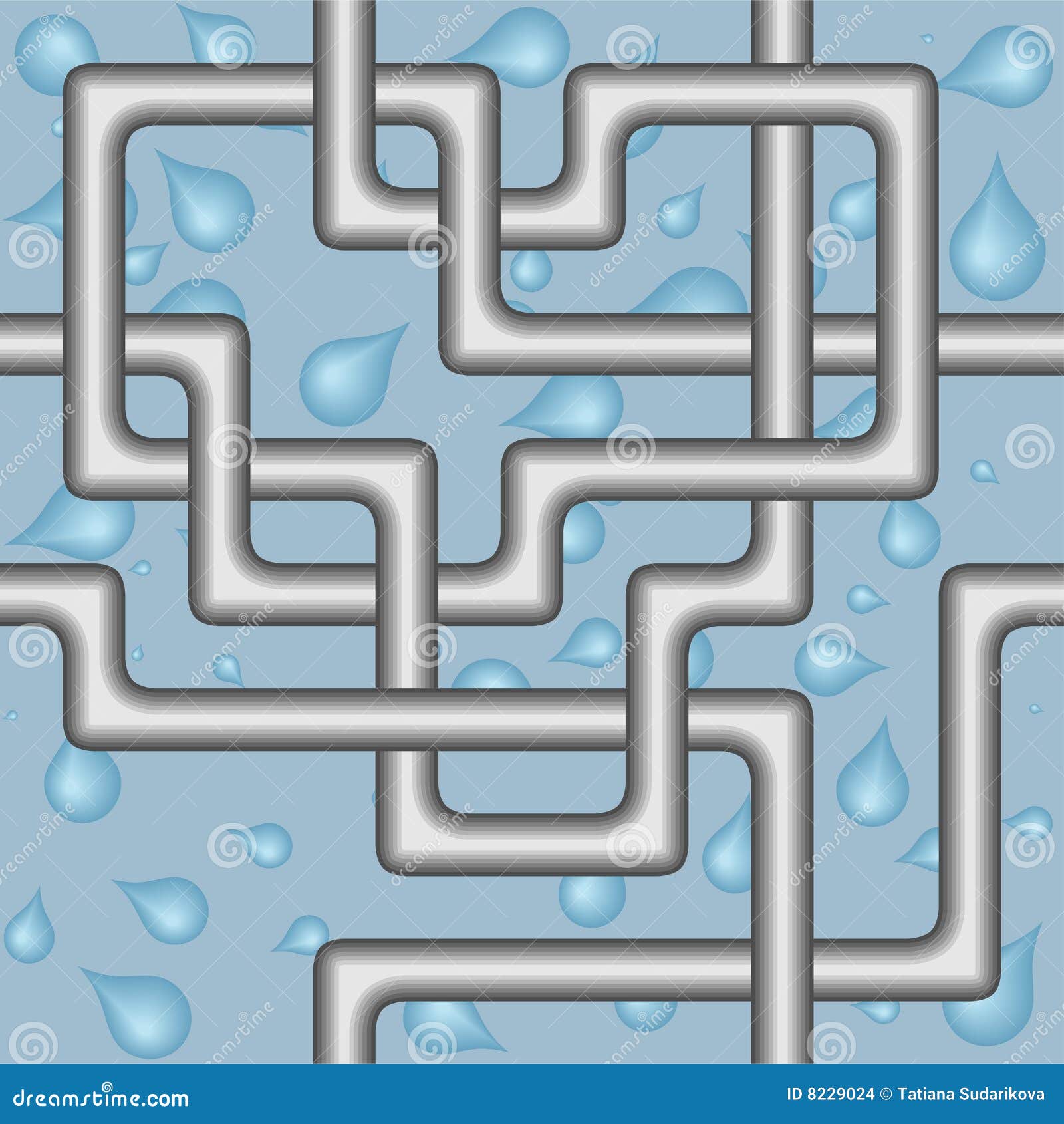 Seamless Pattern with Pipes Stock Vector - Illustration of pipeline ...