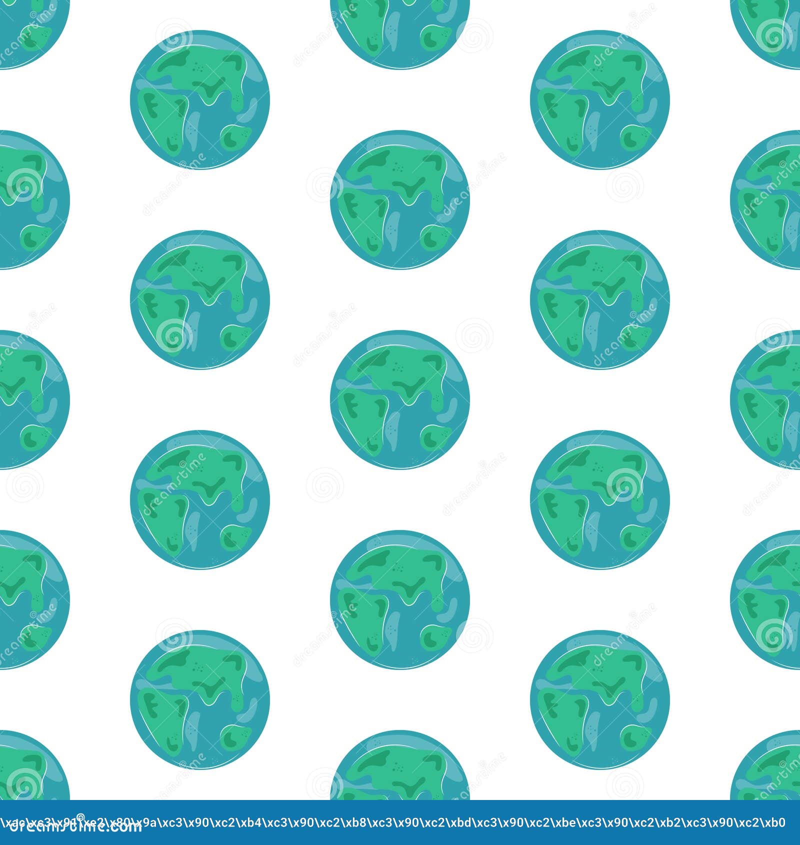 Seamless Pattern with Planet Earth Stock Vector - Illustration of ...