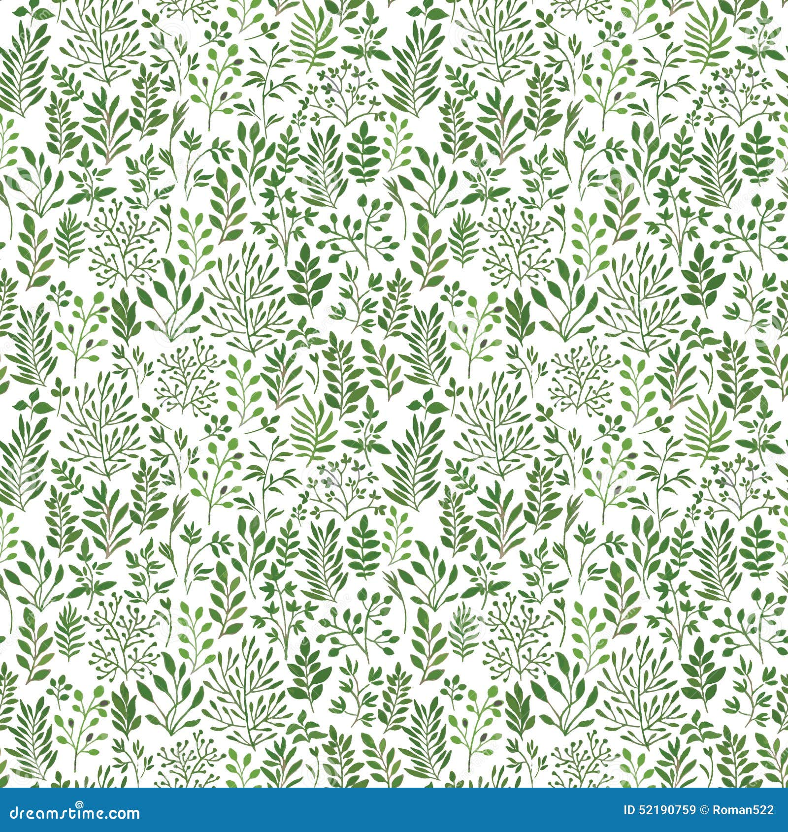 Seamless Pattern with Plants Stock Vector - Illustration of summer ...