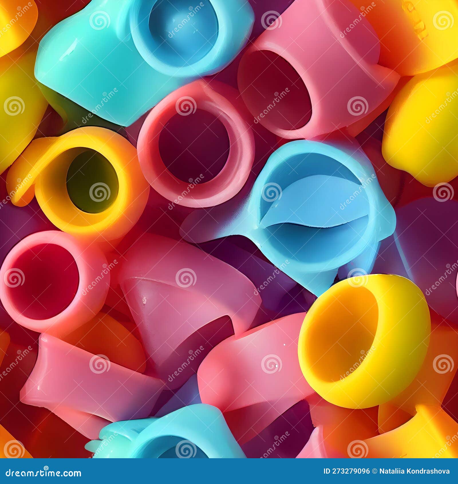 Seamless Pattern of Plastic Waste, the Concept of Saving the Planet ...